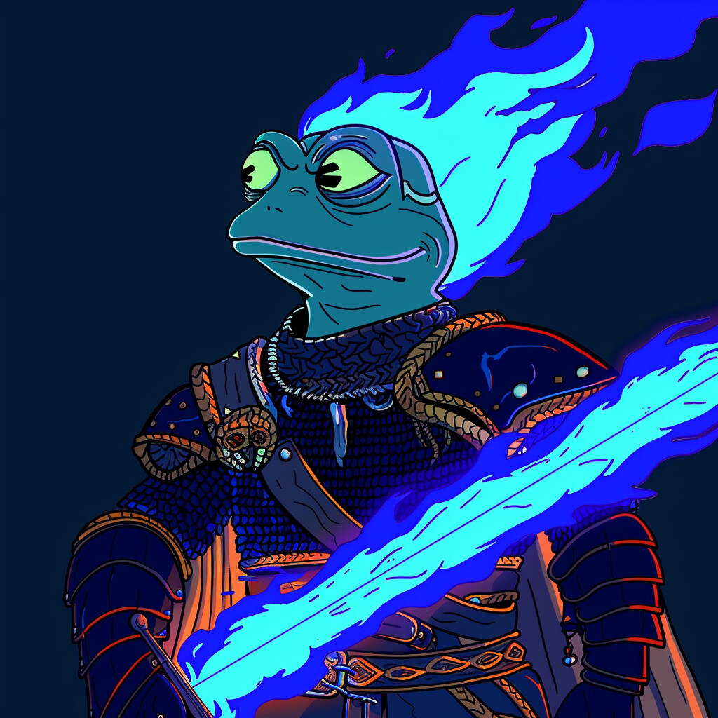 ArtStation - Flaming Elemental Knight Pepe