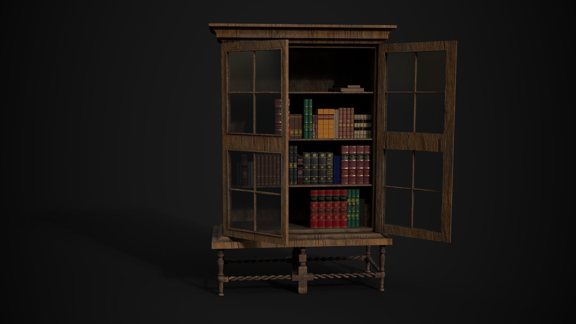 ArtStation - Antique Bookshelf