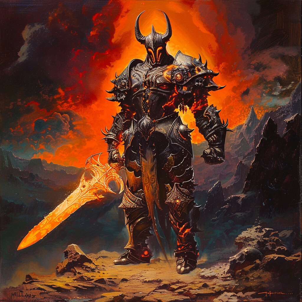 ArtStation - Flame Dark Knight