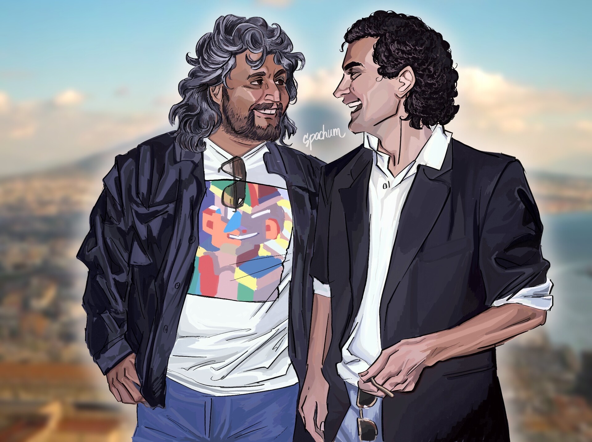 ArtStation - O ssaje come fa o core - Pino Daniele & Massimo Troisi