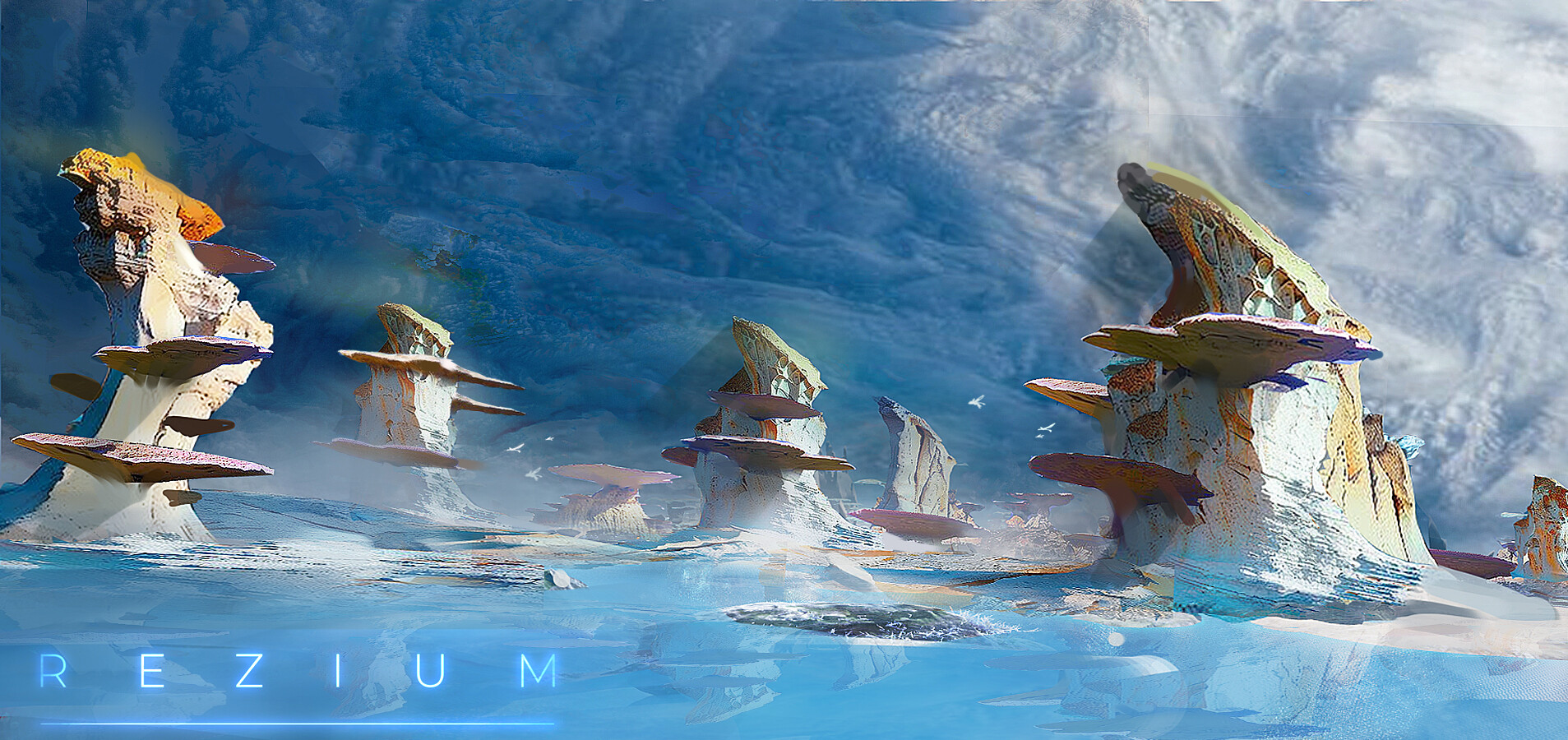 ArtStation - concept art landscape for the Game REZIUM