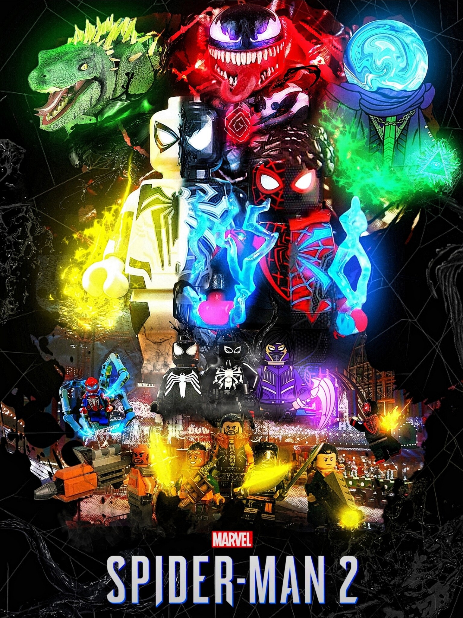 ArtStation - Marvel's Spider-Man 2: Final Act Poster in LEGO!