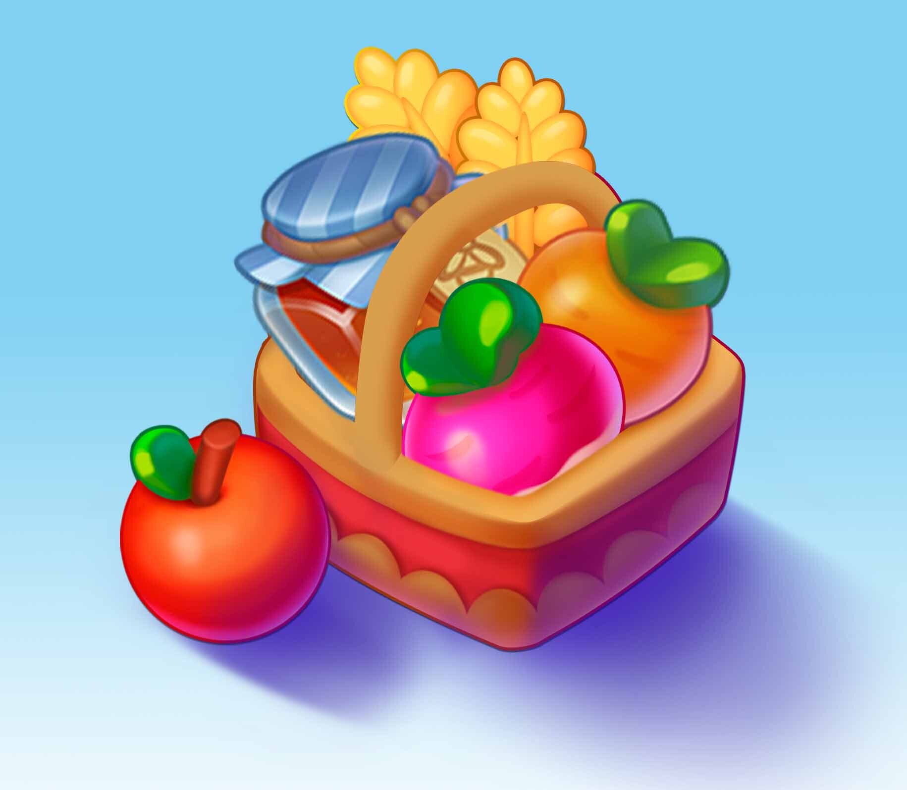 ArtStation - Props 2D game casual basket