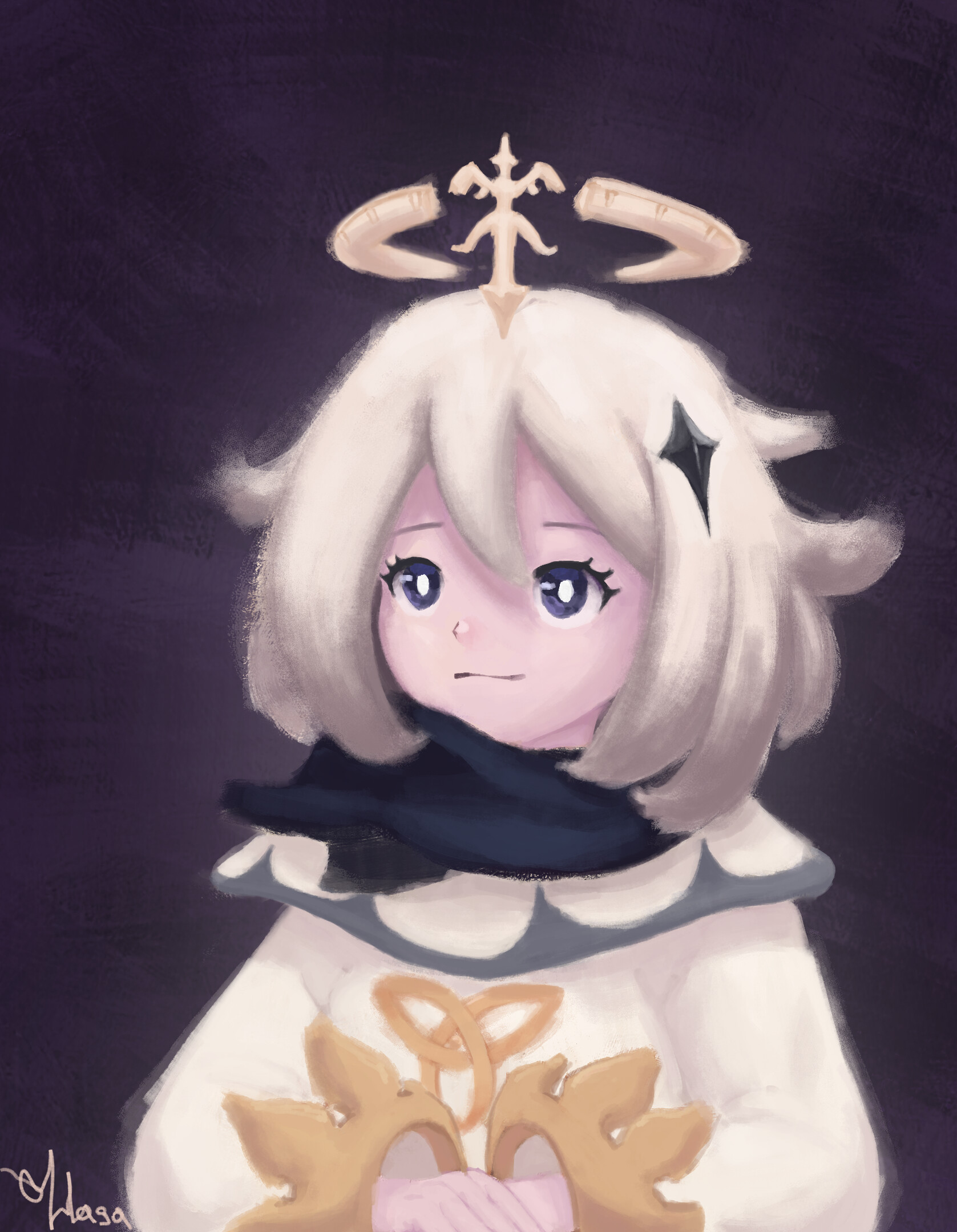 ArtStation - Portrait of some of emergency food (Paimon)