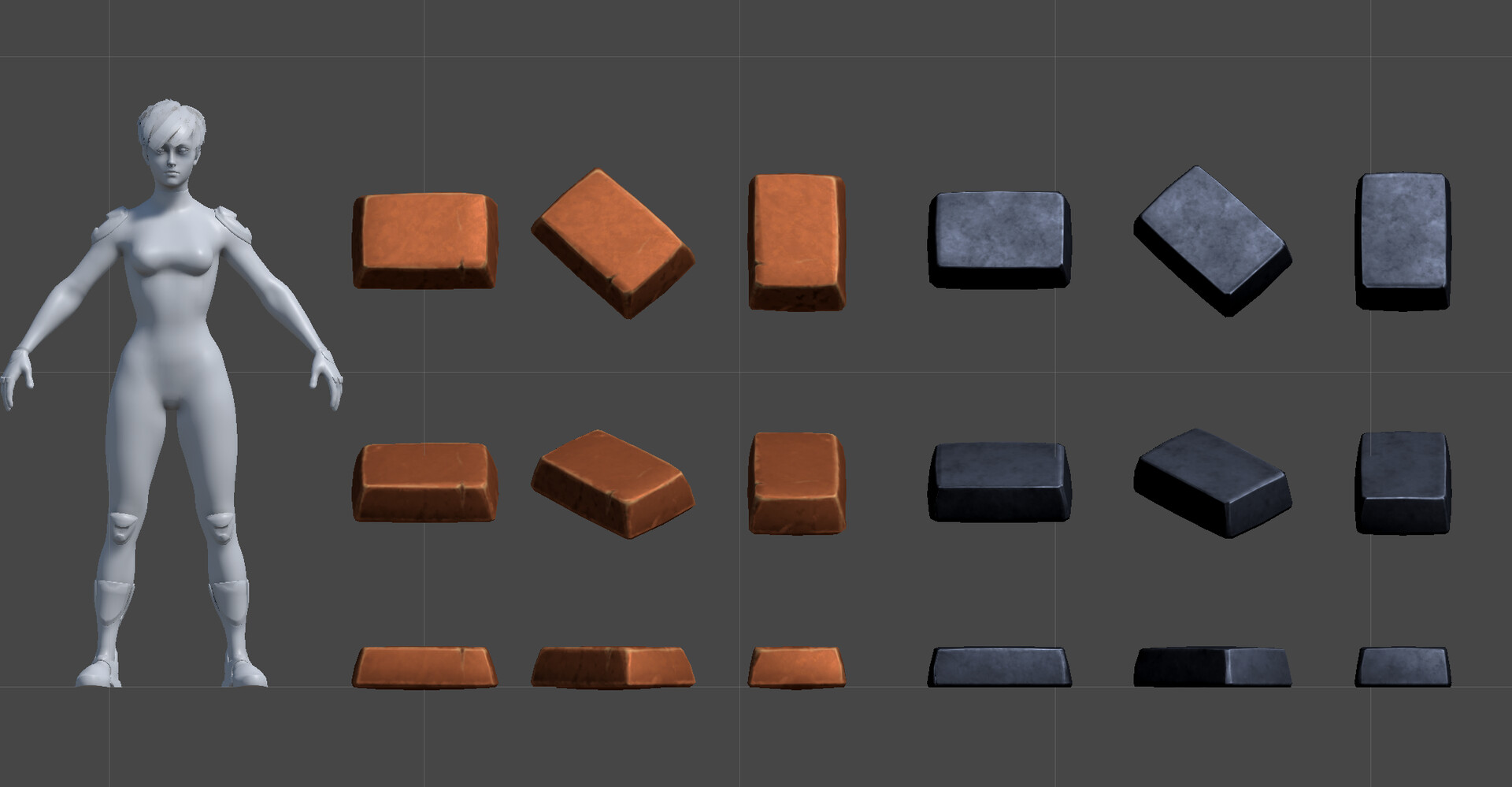 ArtStation - 3D models of resources for inventory screen.