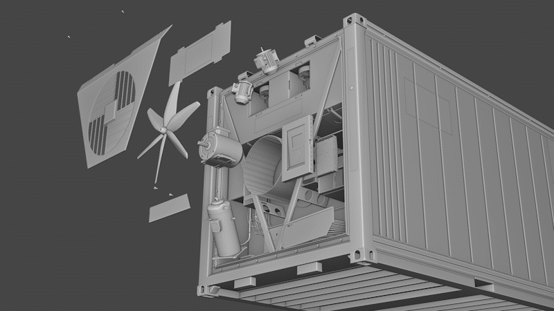 Ian - 3D Industrial Refrigerated Shipping Containers