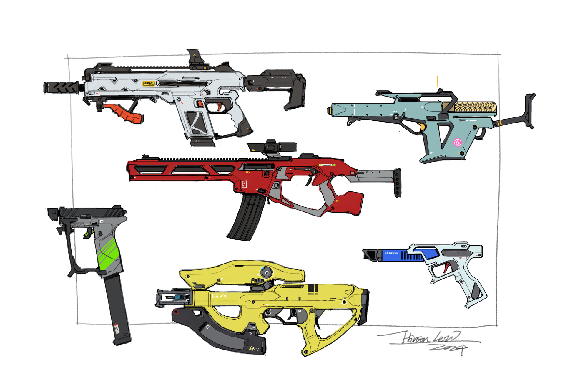 ArtStation - Weapons sketches