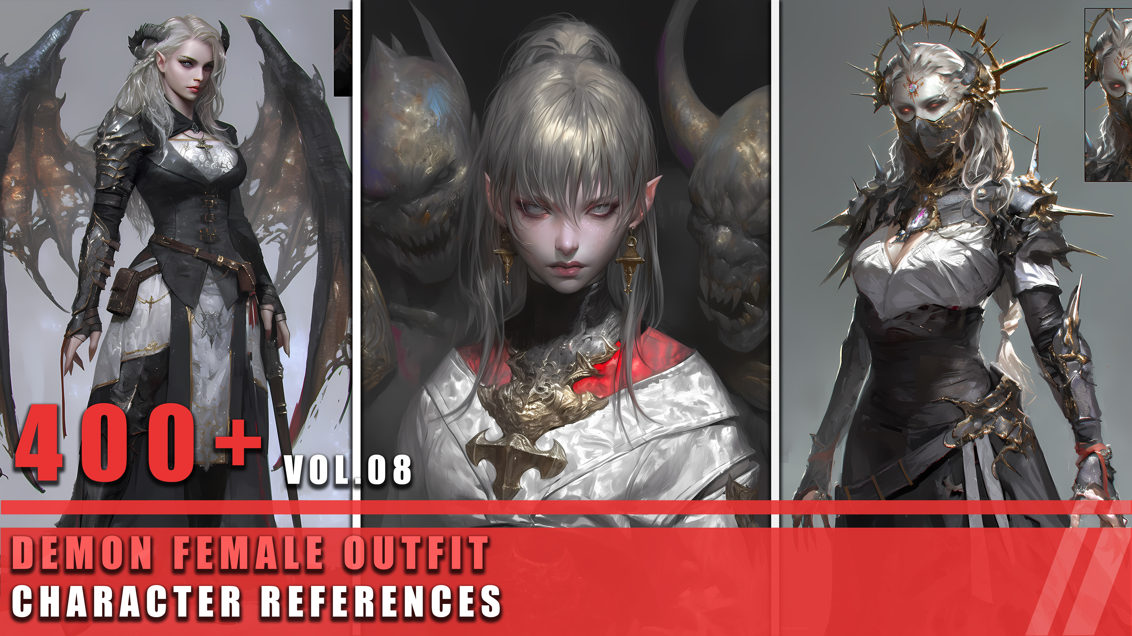 WaterLaw's Studio - 400+ Demon Female Outfit - Character References Vol.08