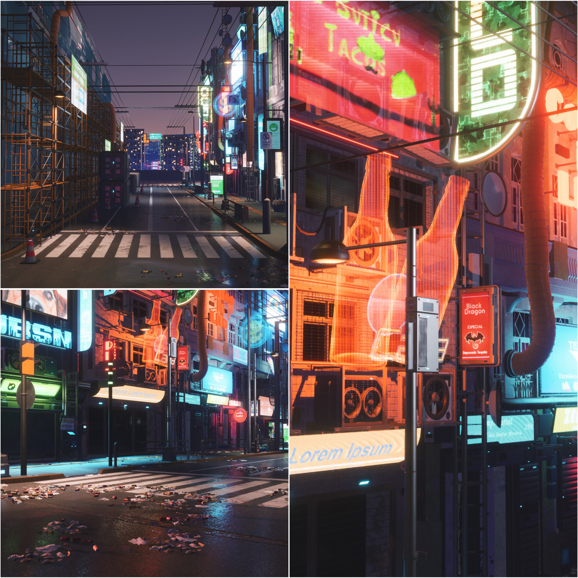 ArtStation - Exterior lightning scene