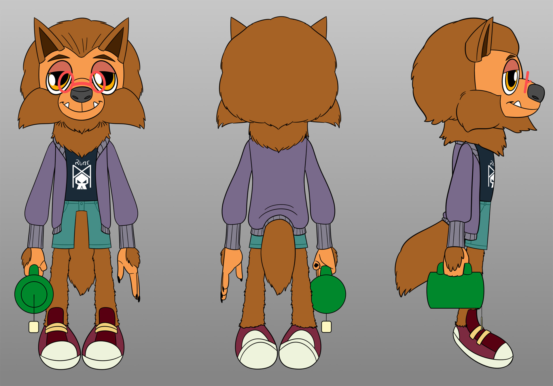 Justin Hall - Plushie Design Turnarounds