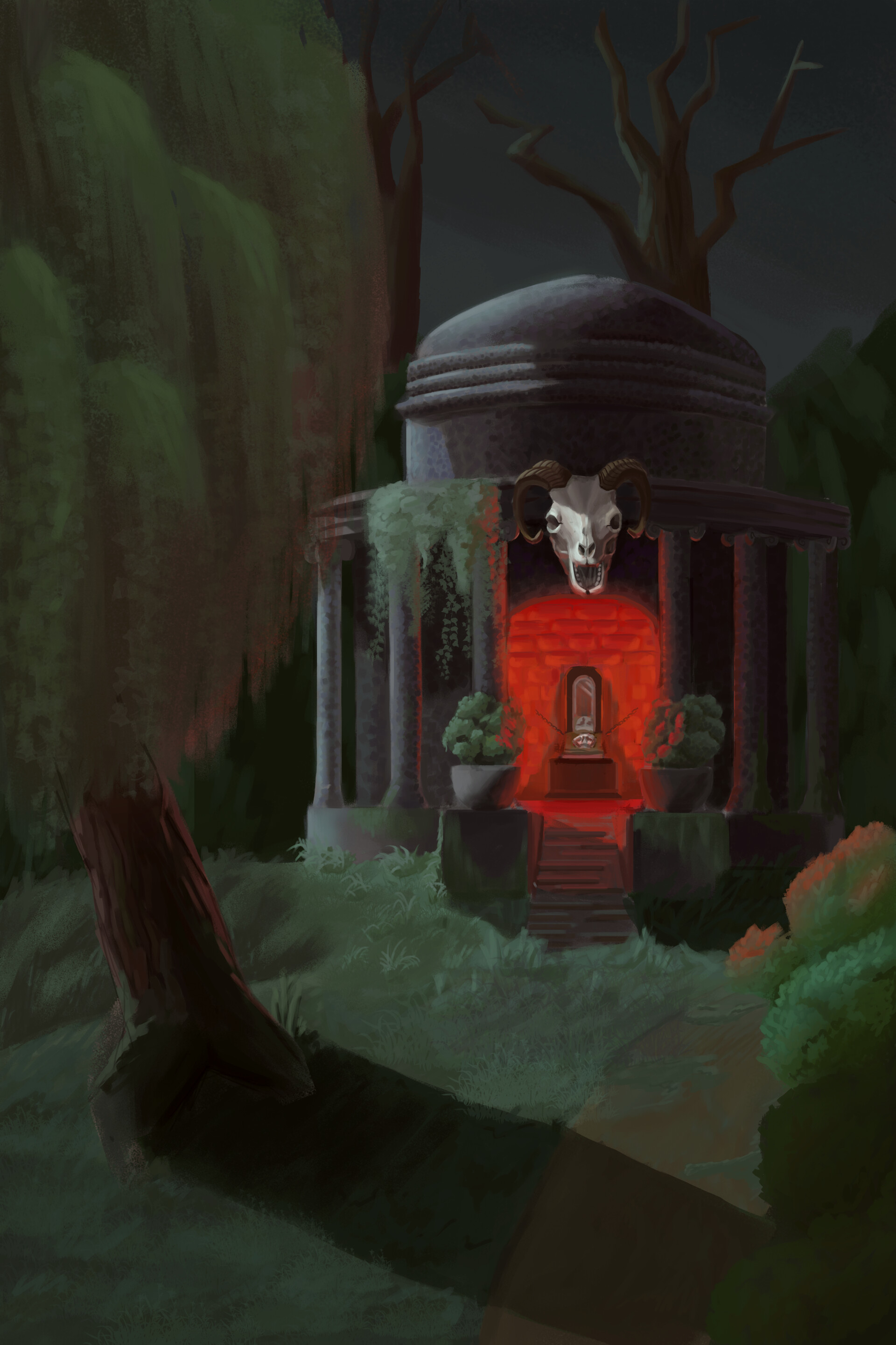 ArtStation - swamp night
