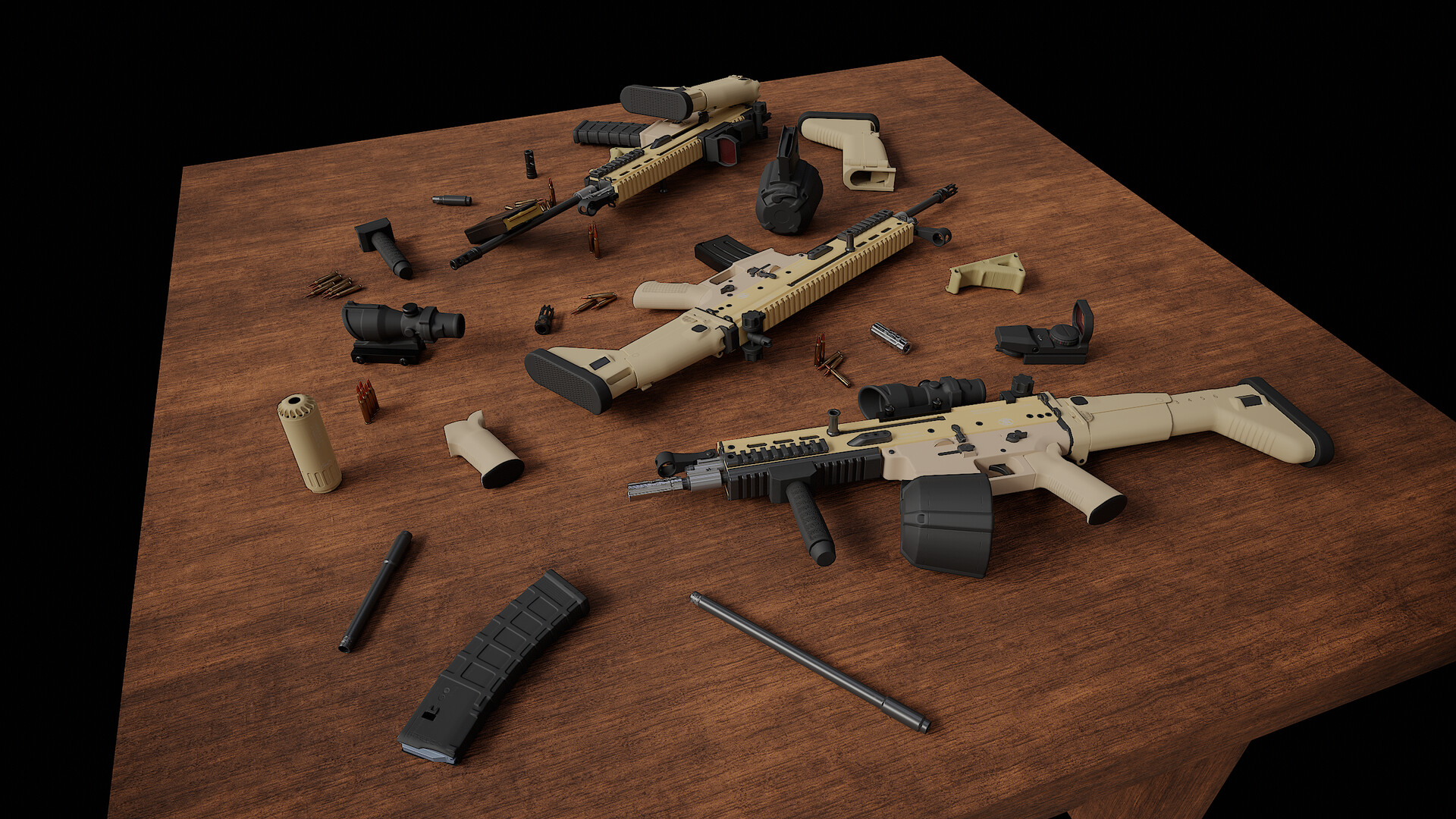 Gleb Fokin - SCAR-L with multiple attachments