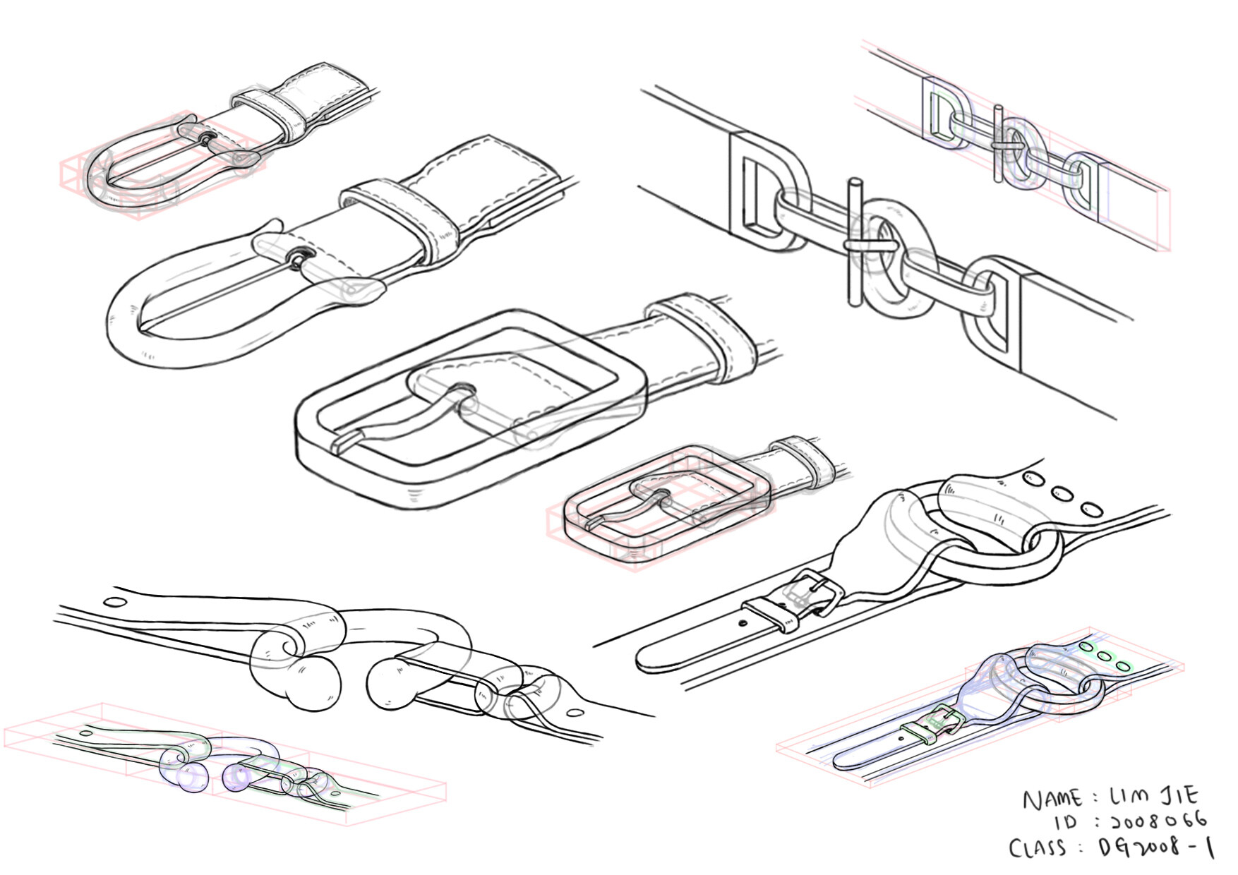 ArtStation - Functional Drawing - Buckles