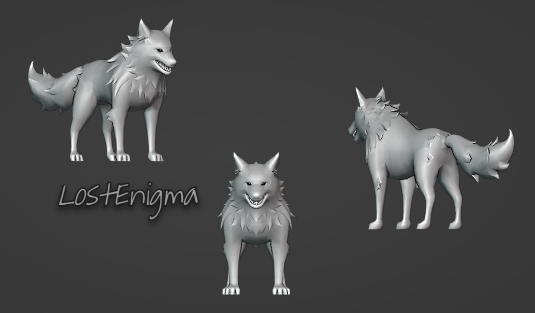 ArtStation - Fantasy Wolf (WIP)