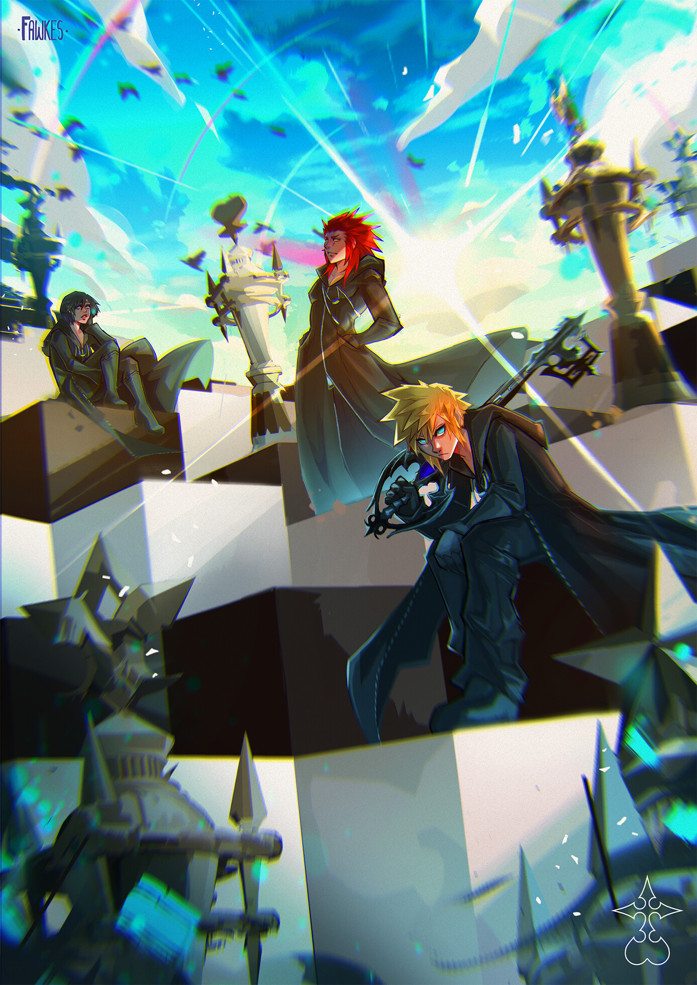 ArtStation - Kingdom hearts [ Sea Salt Trio ]