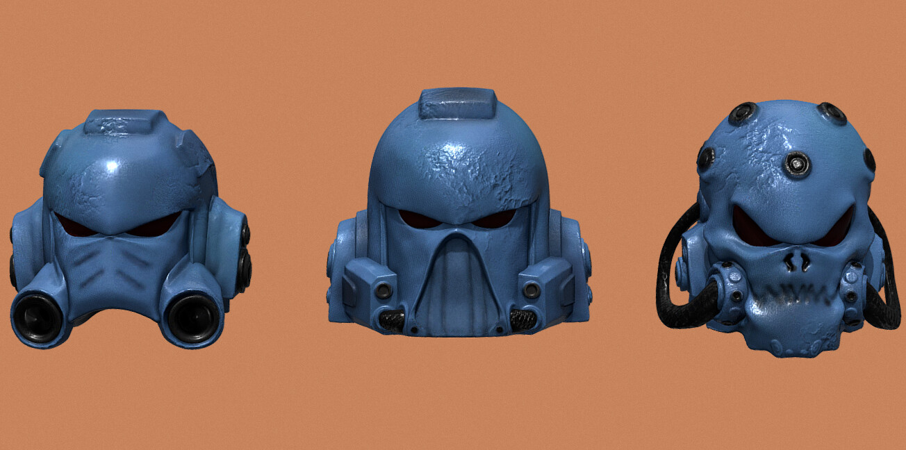 ArtStation - Warhammer 40K Helmets