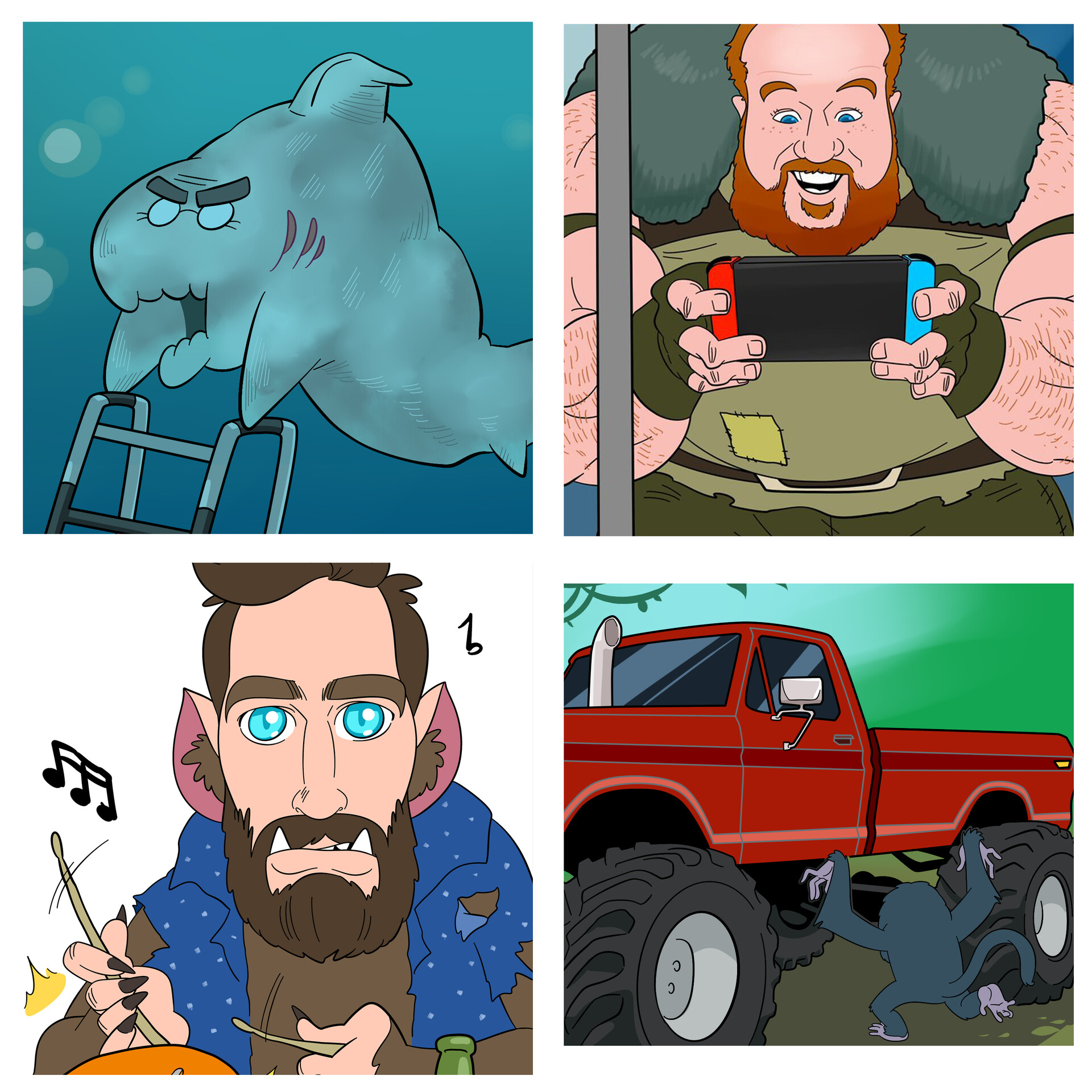 Justin Hall - Comic and Digital Art Highlights