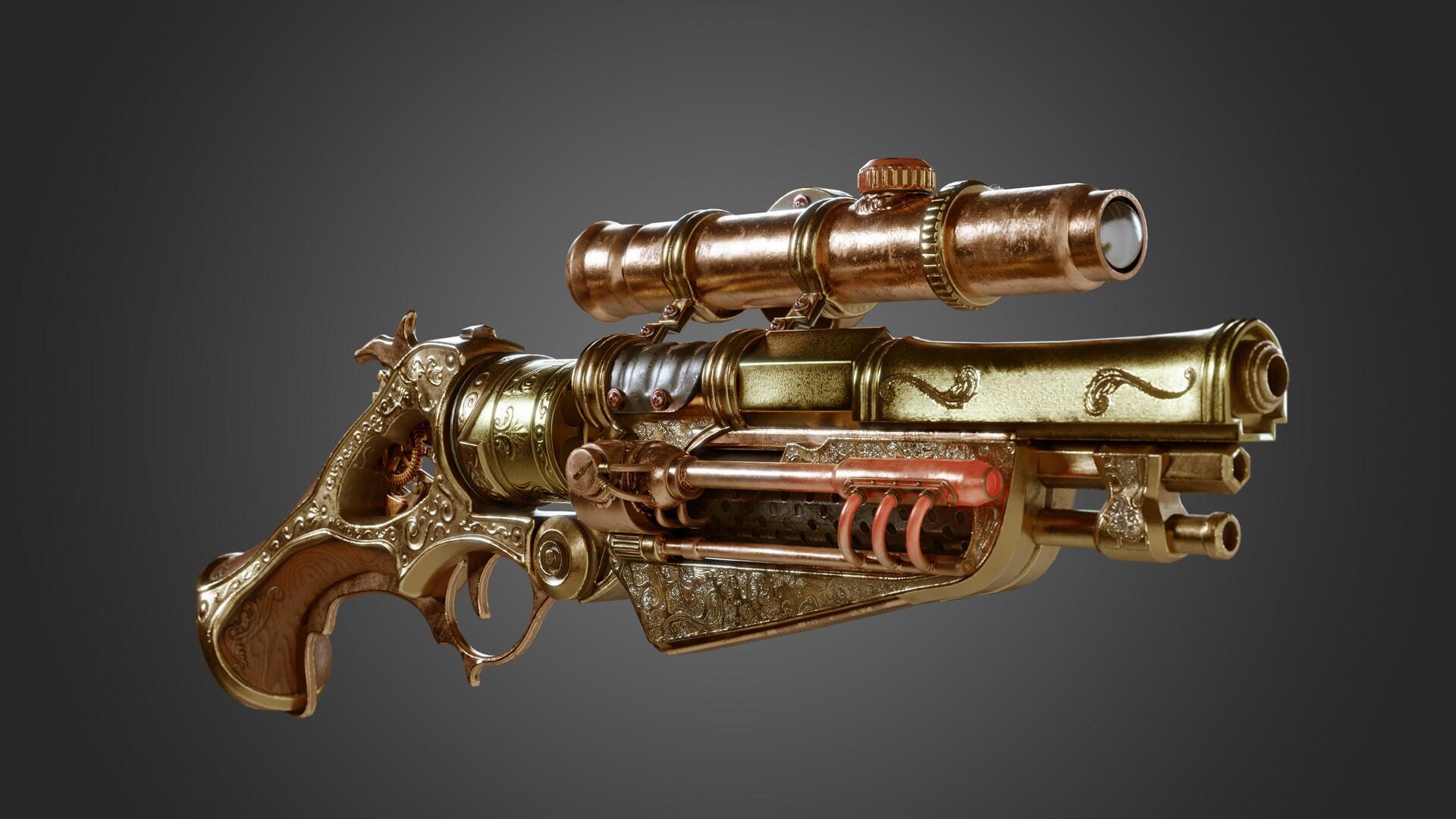 ArtStation - Steam Punk Revolver