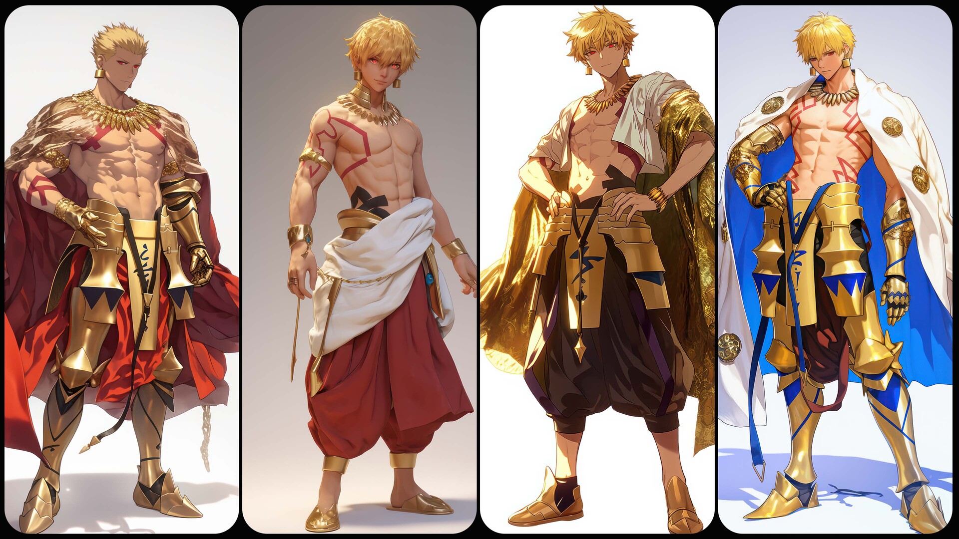 Ferial Studio - 🔹220 Gilgamesh - Anime Character Reference Image Pack v ...