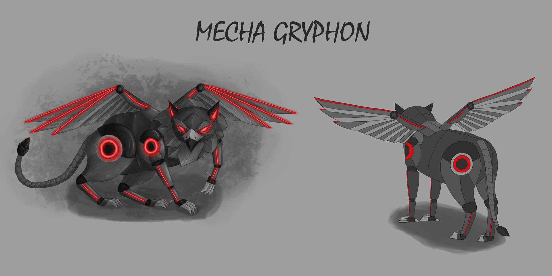 ArtStation - Concept art for mecha gryphon