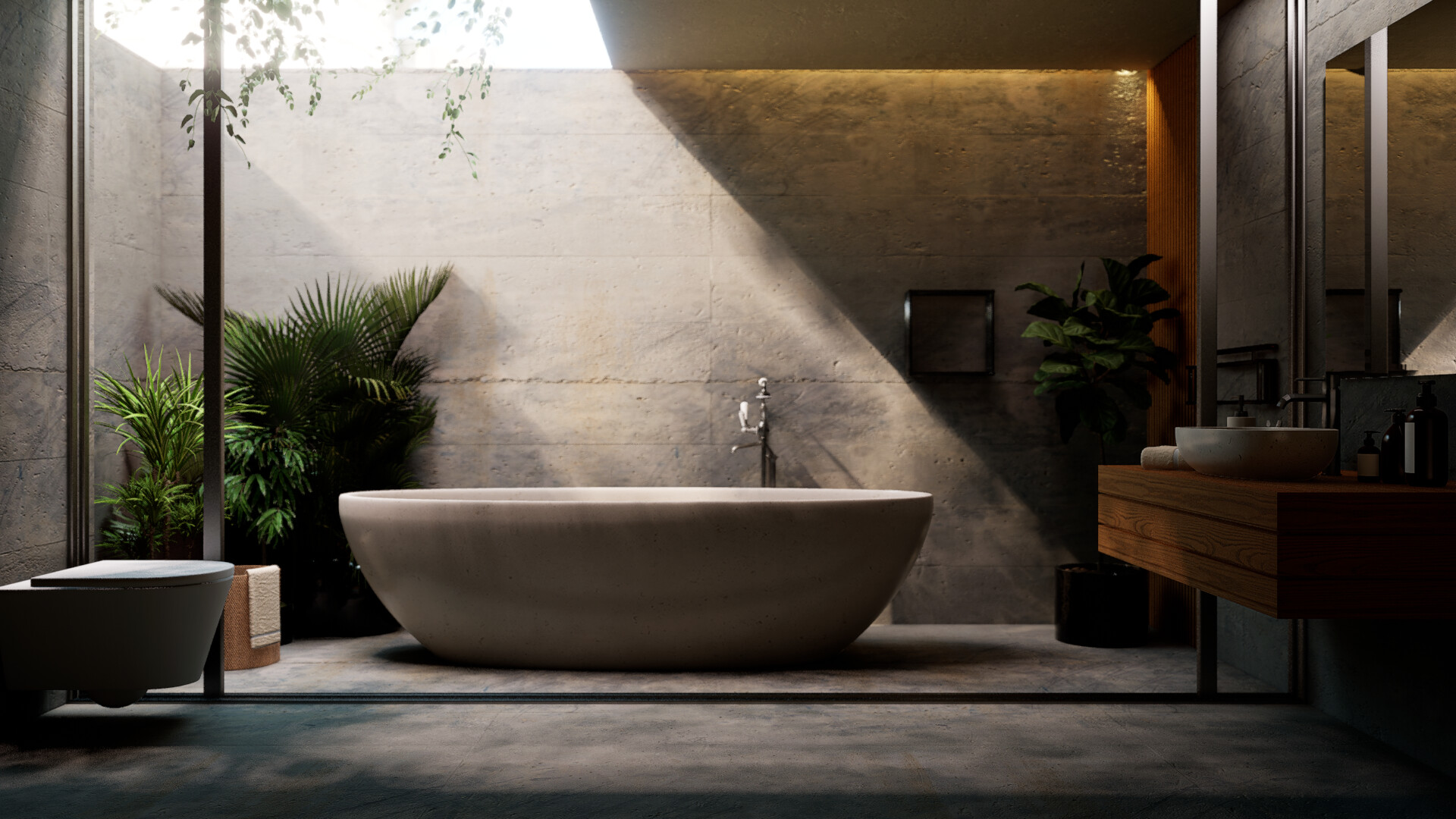 ArtStation - Minimalist Sunlit Bath