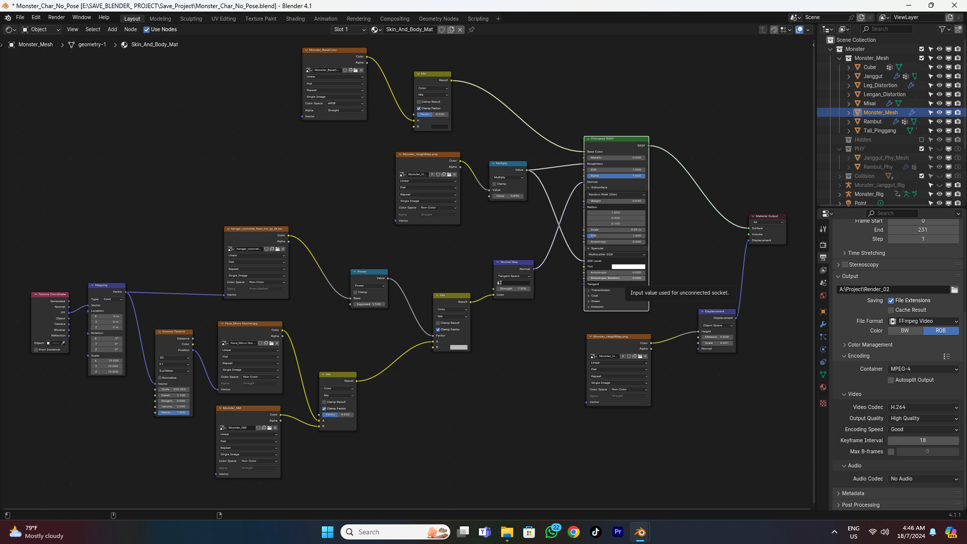 ArtStation - Monster Creation with blender, all done in blender