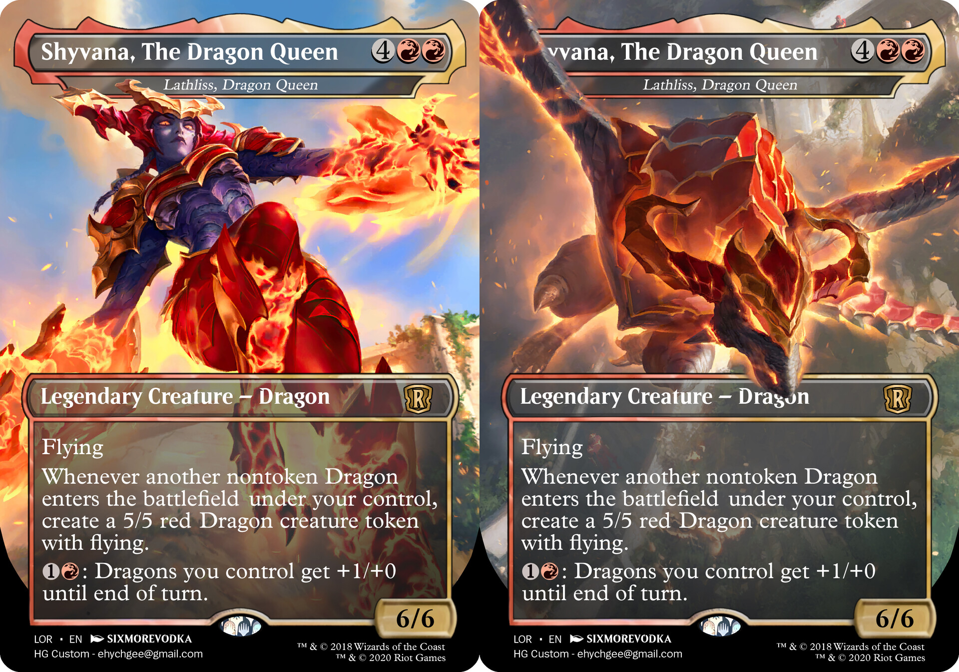 ArtStation - Shyvana, The Dragon Queen MTG Commander Custom Art