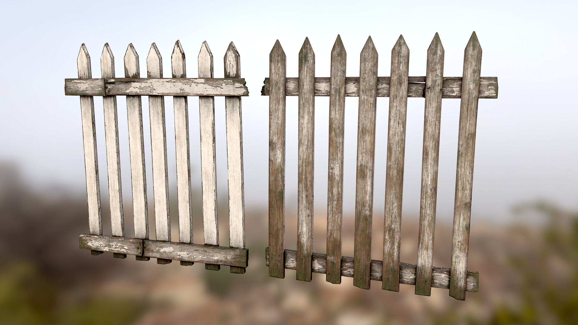 ArtStation - Wooden Fence Game ready asset