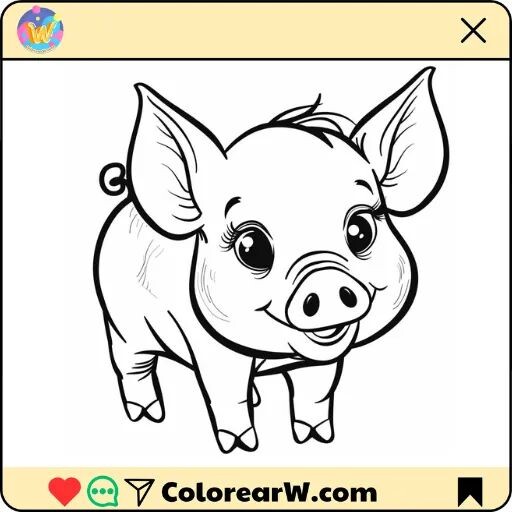 ArtStation - Cerdo para colorear