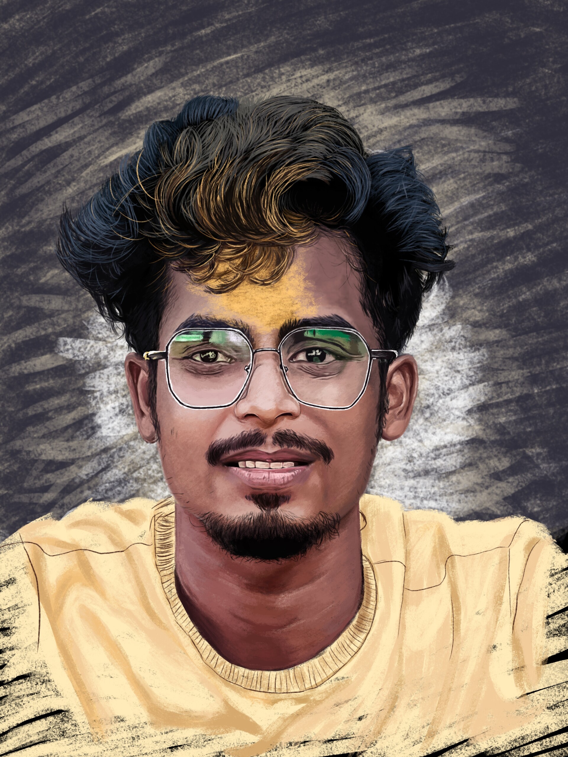 ArtStation - portrait of yellow temple's devotee