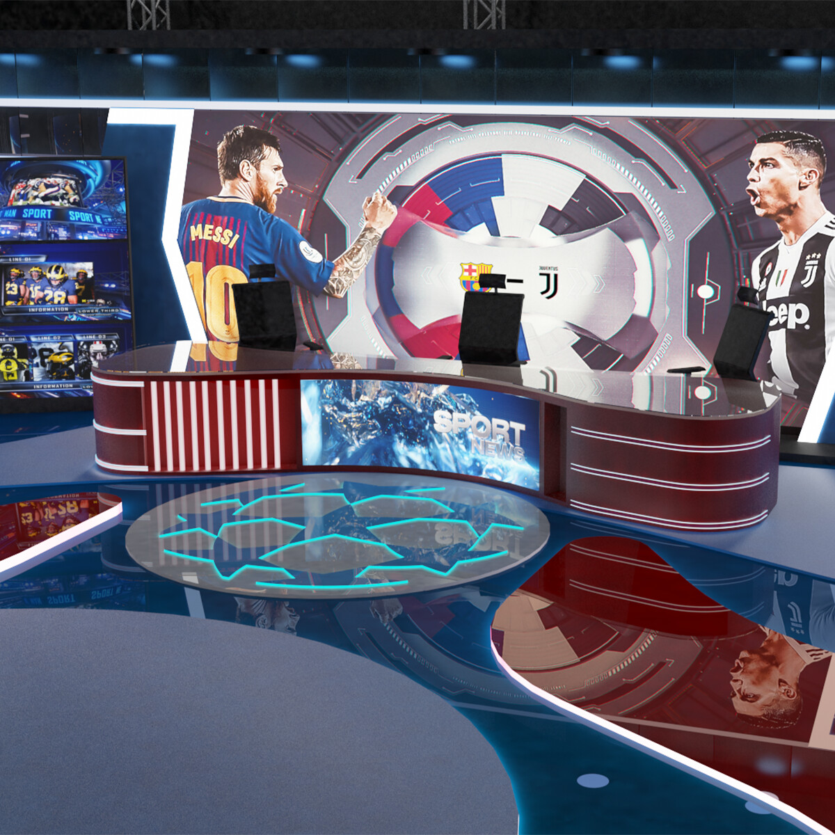 ArtStation - VR Sports Broadcast Studio