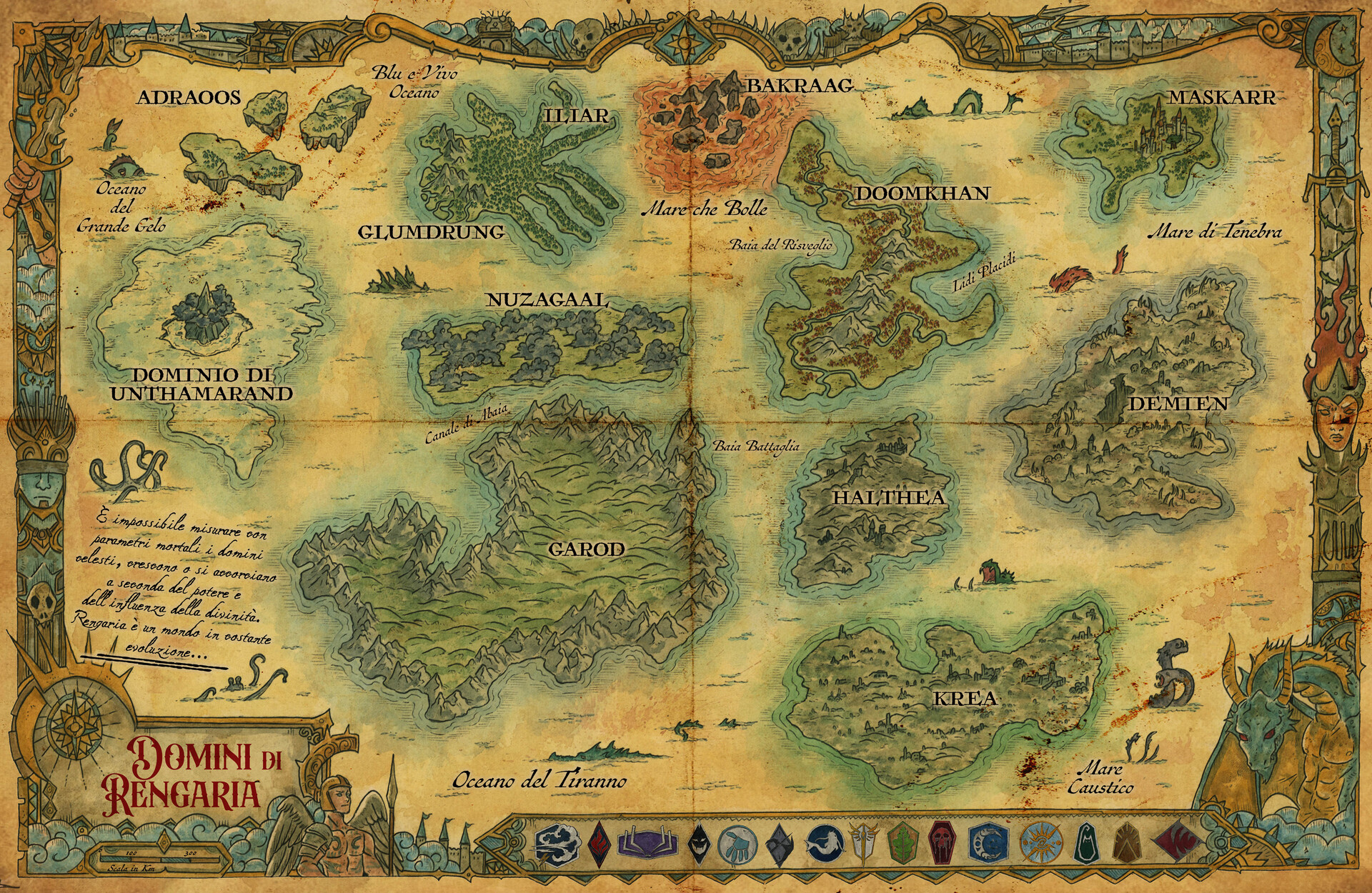 ArtStation - Map created by me and Angela for "La Notte Eterna RPG"