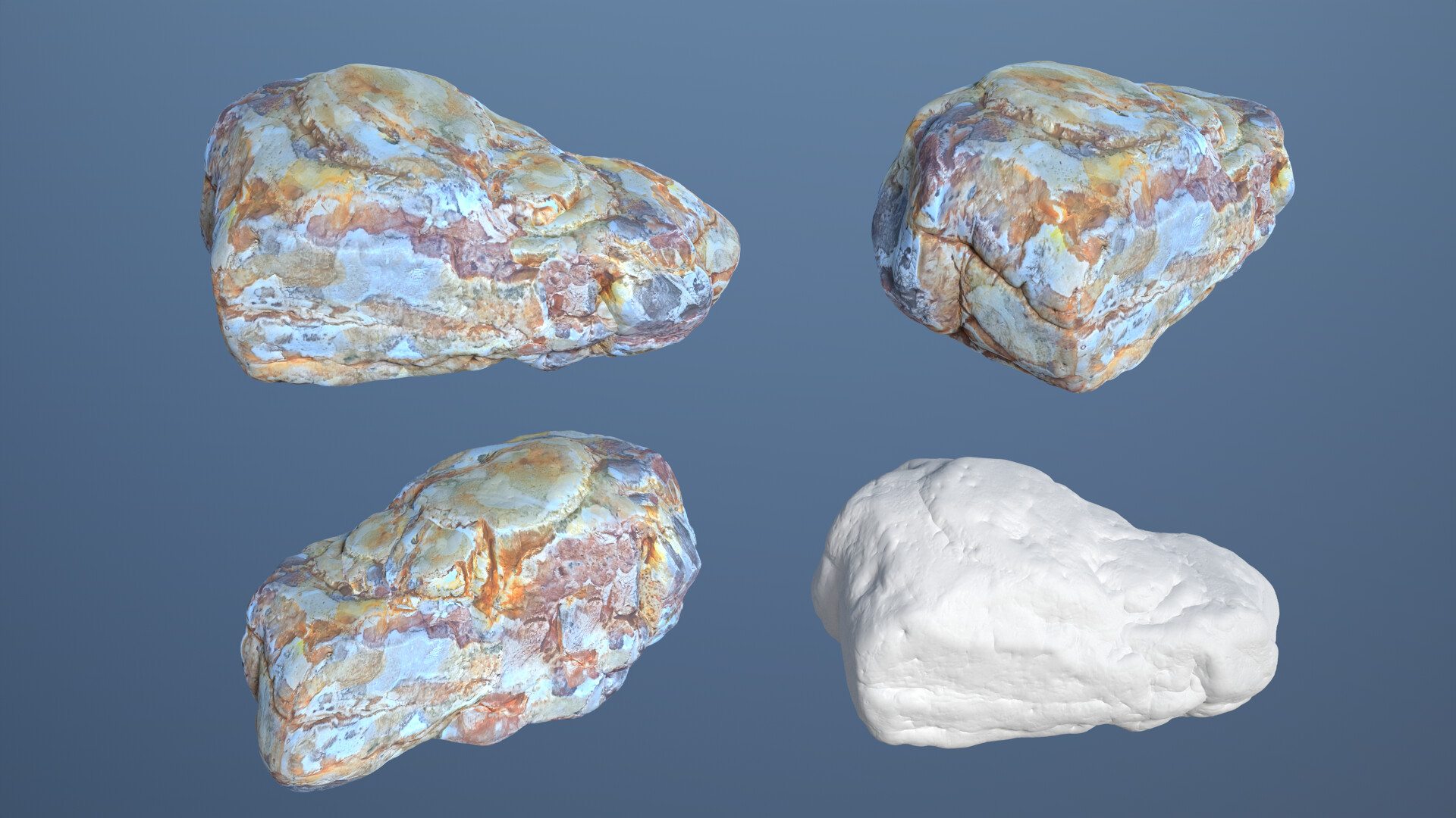 3D Models by 3D Landscape - 8 Boulder Rocks - 240720