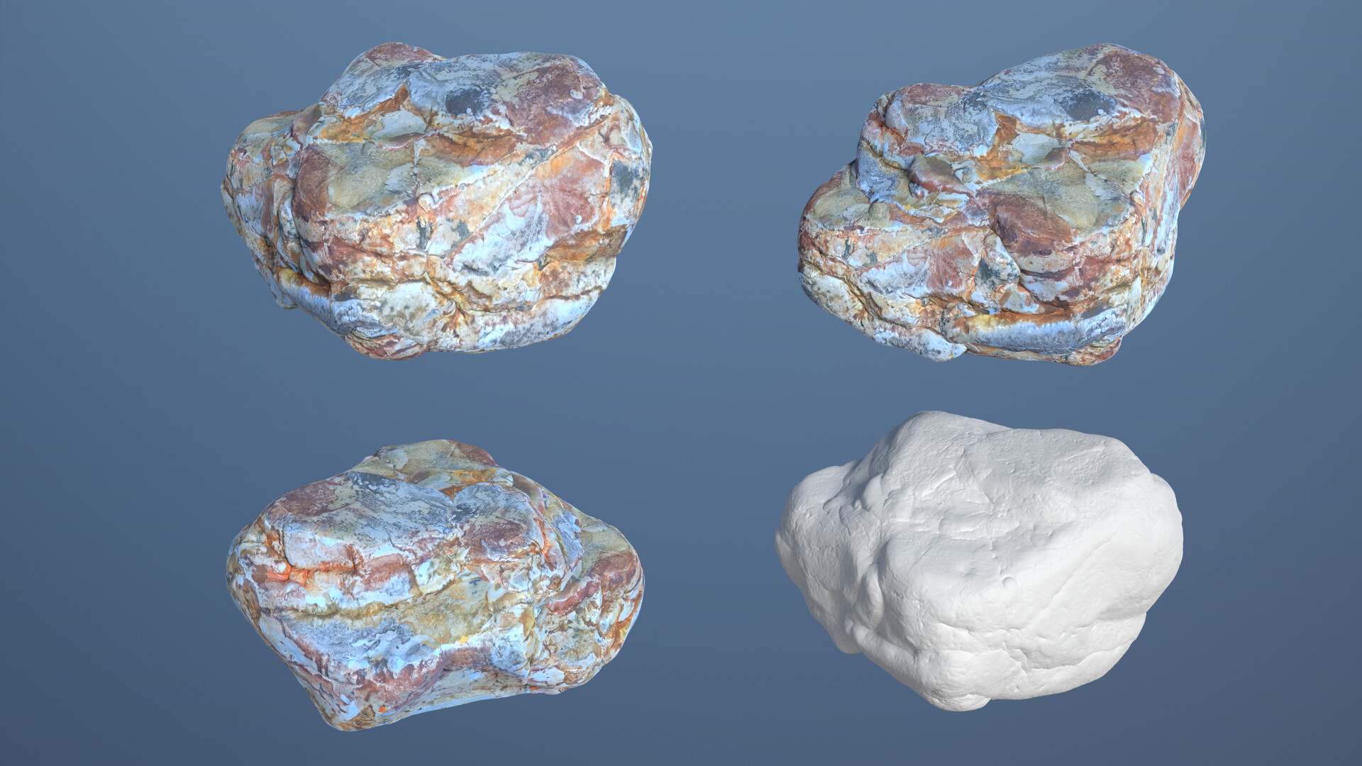 3D Models by 3D Landscape - 8 Boulder Rocks - 240720