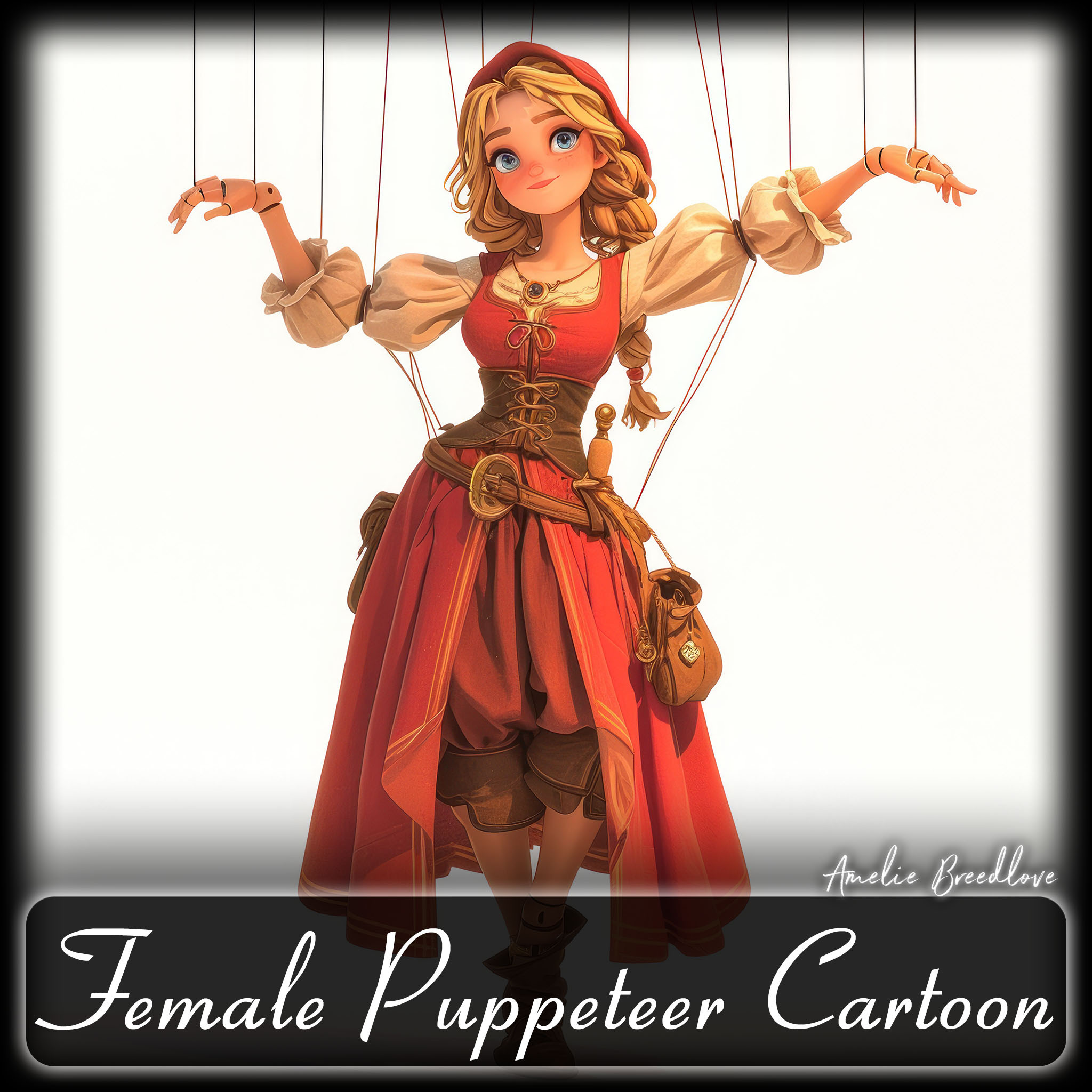 Amelie Anime - 200 Female Puppeteer Cartoon (Full Body) Reference Pack ...