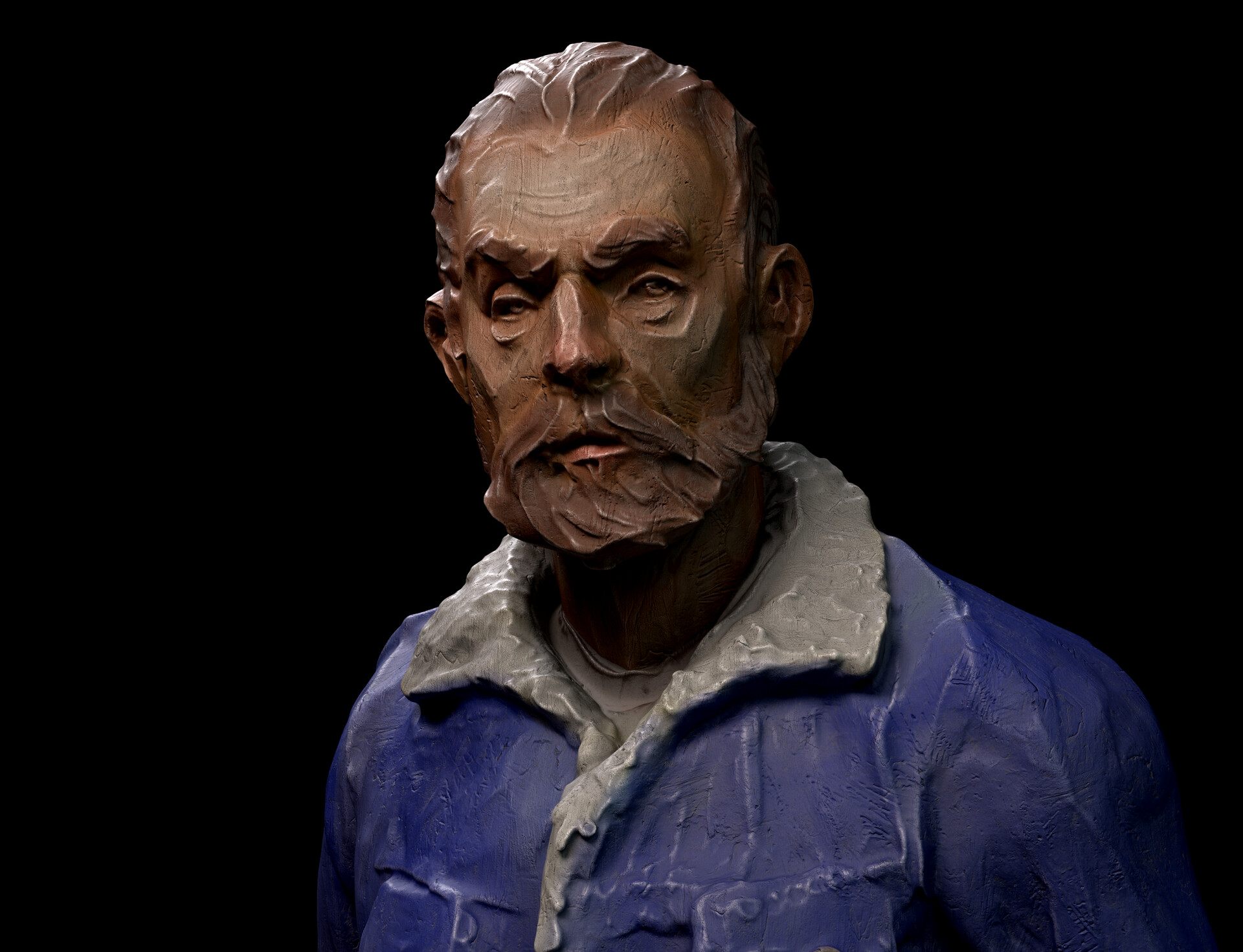 Konstantin Petrov - Old Man and Hound – Clay Sculpt Study