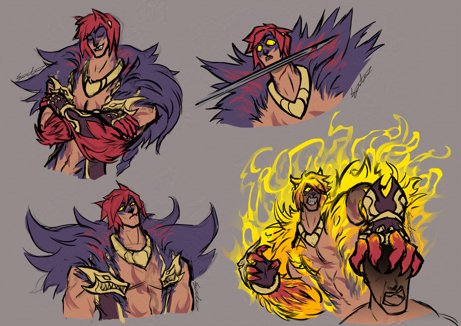 ArtStation - Sett expression sketches