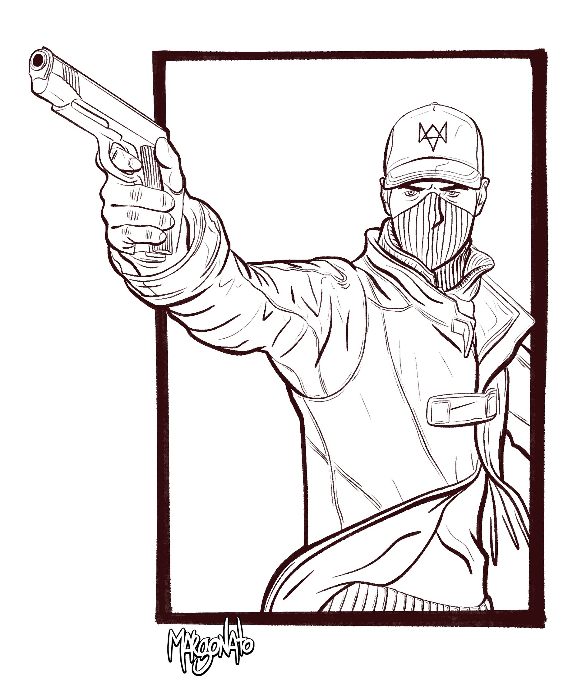 watch dogs coloring pages