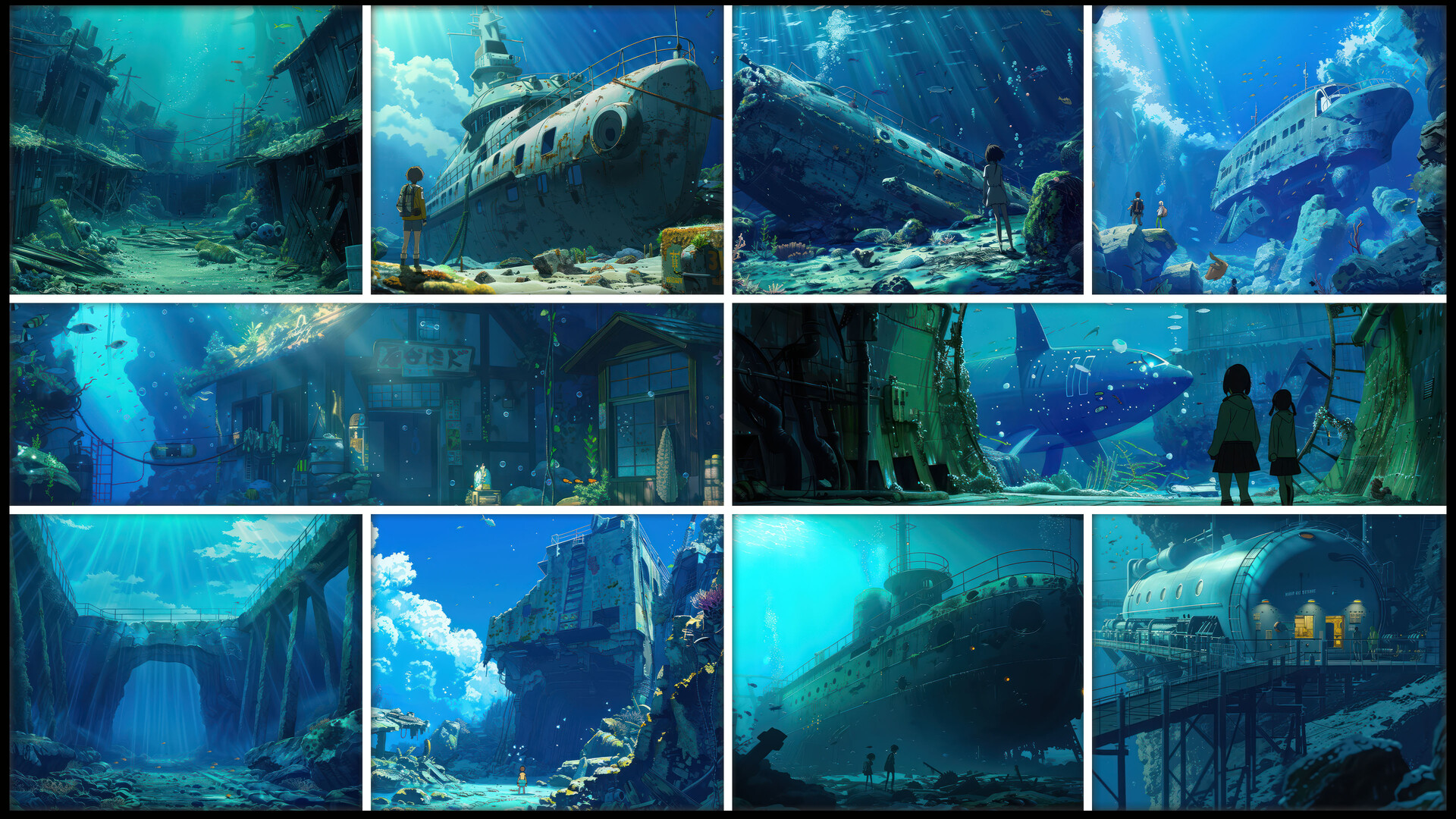 Ferial Concept - 🔹210 Underwater Exploration - Anime Concept Reference ...