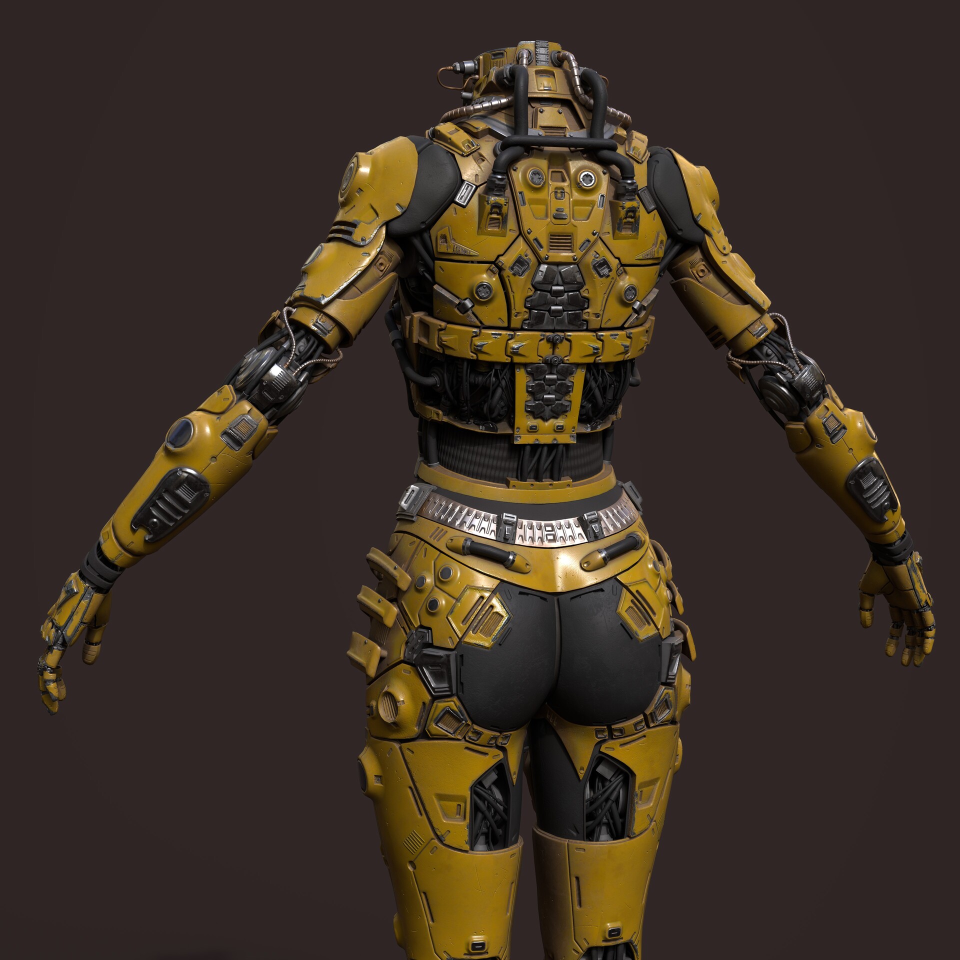 Michael Randriamiandriray - ROBOT Girl PBR Texturing - Substance Painter - Hard Surface