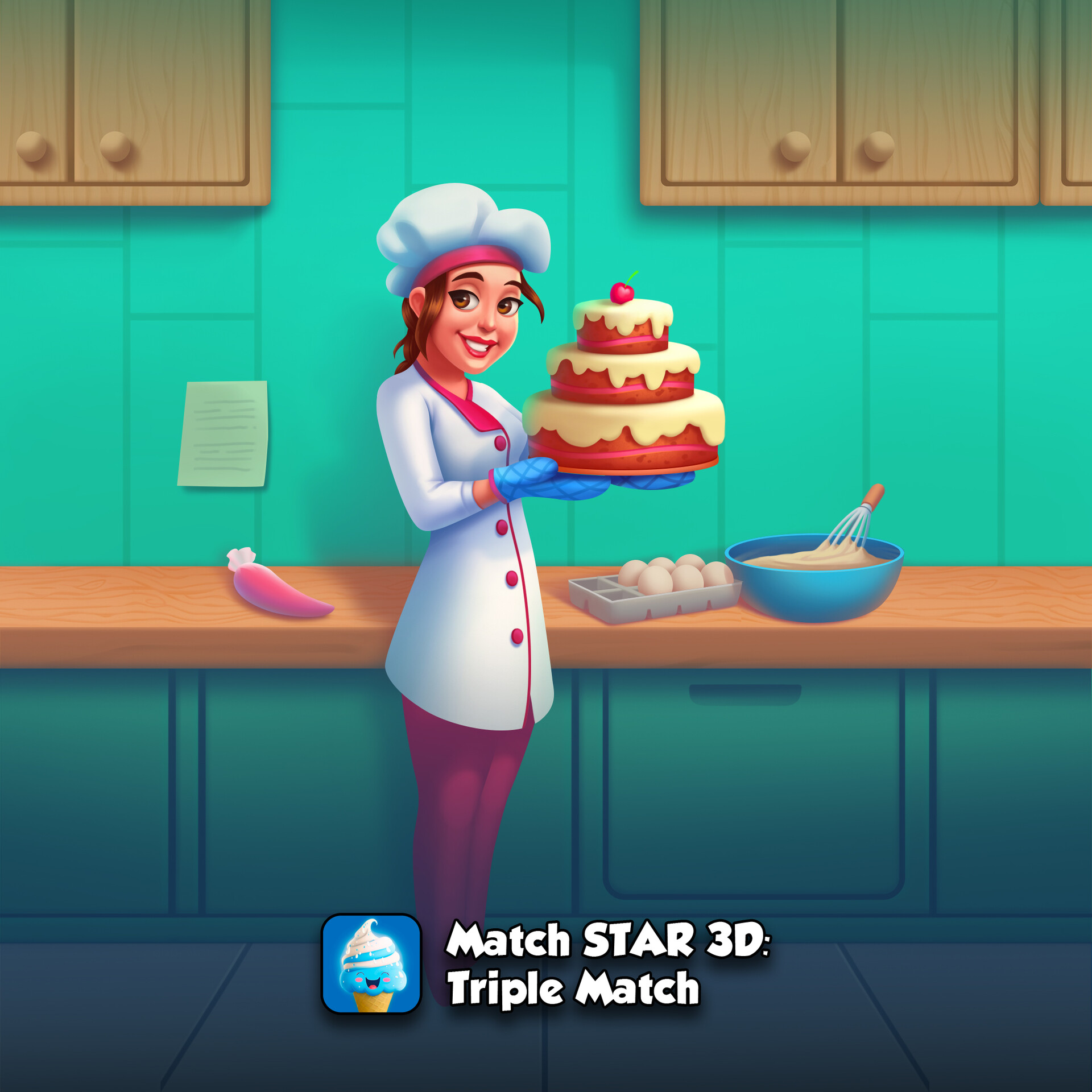 ArtStation - Baking some Cake : Some more of my work from Match Star 3D