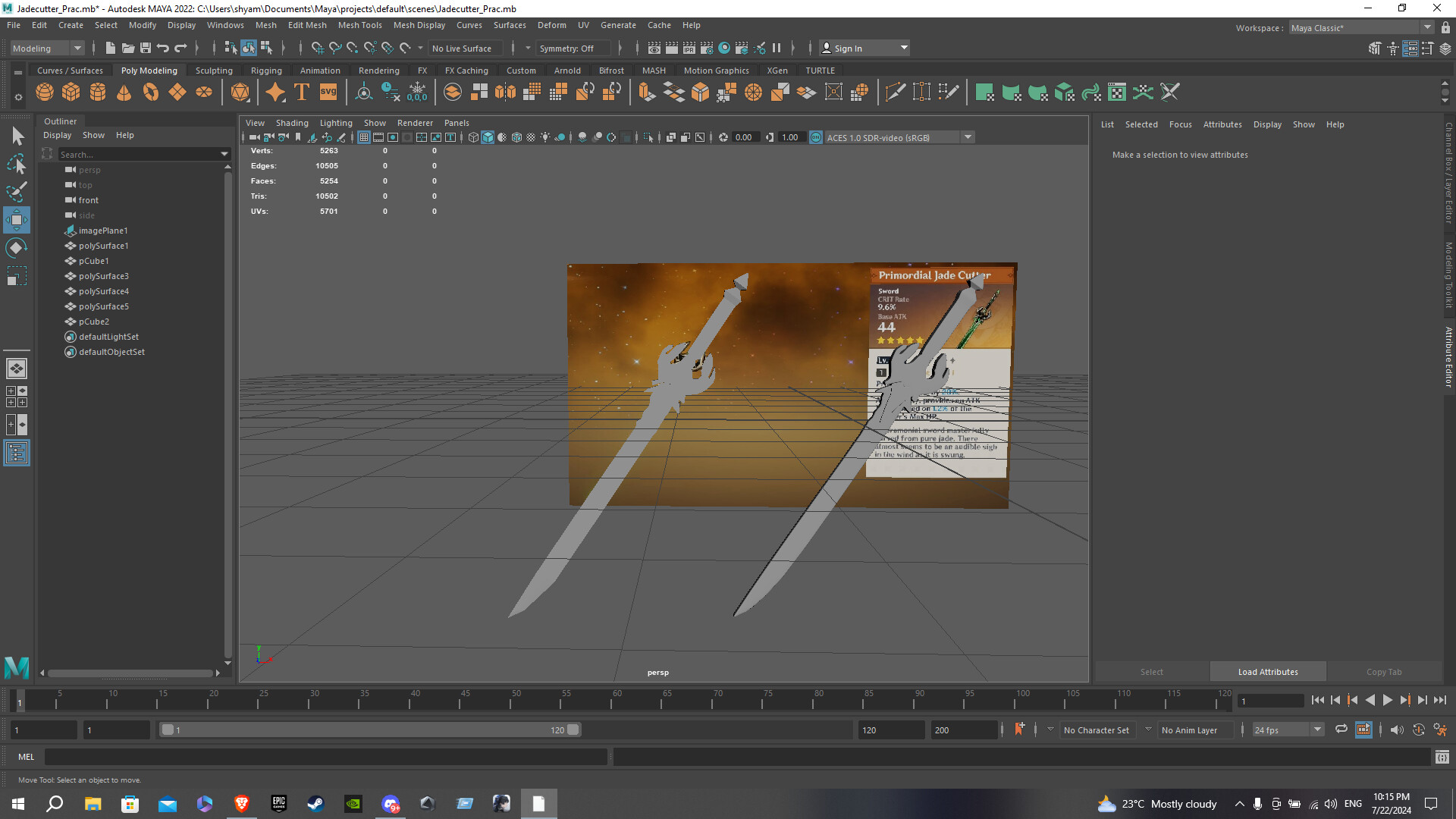 ArtStation - Jade Cutter Sword From Genshin
