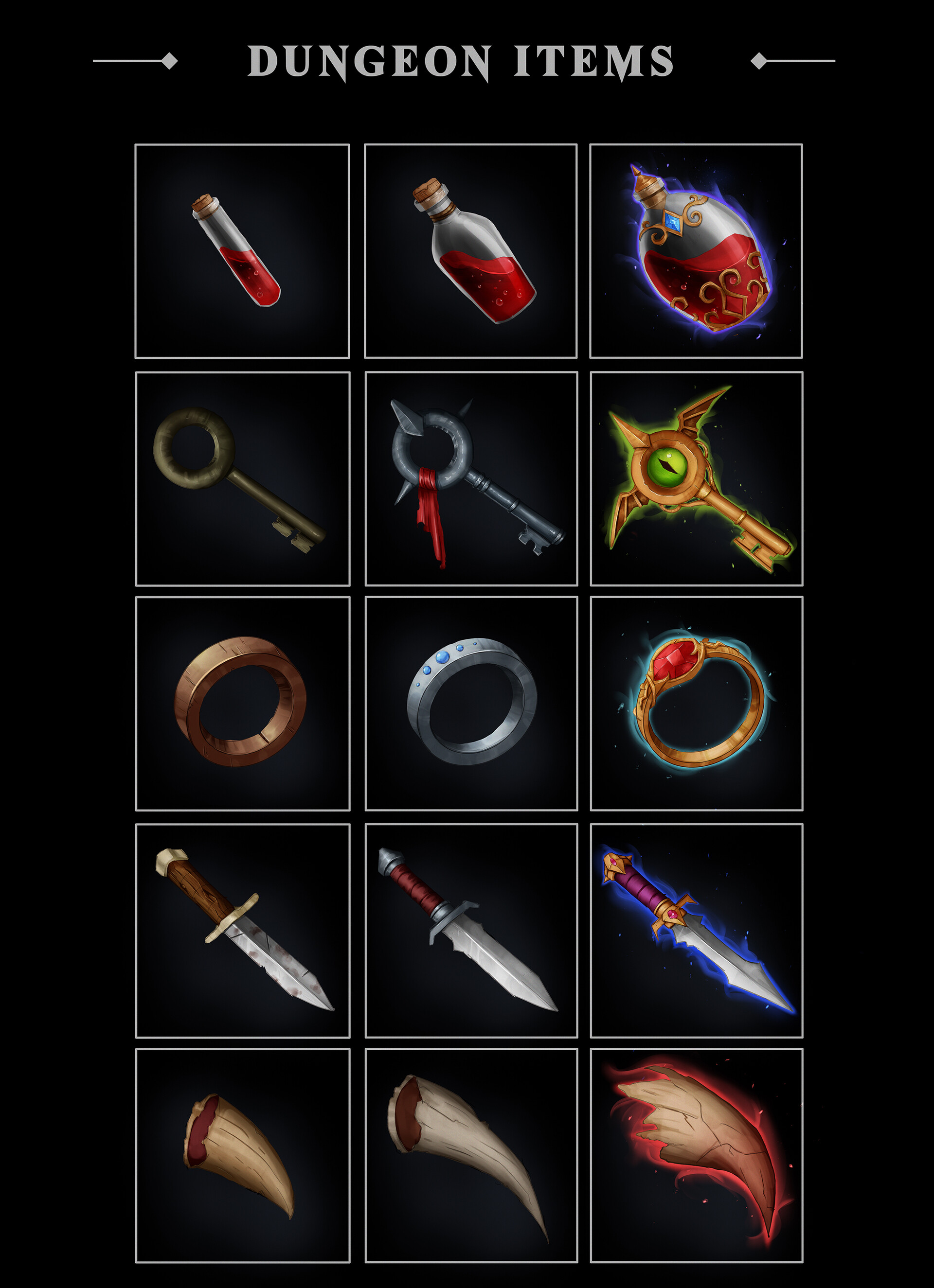 ArtStation - Dungeon Items UI