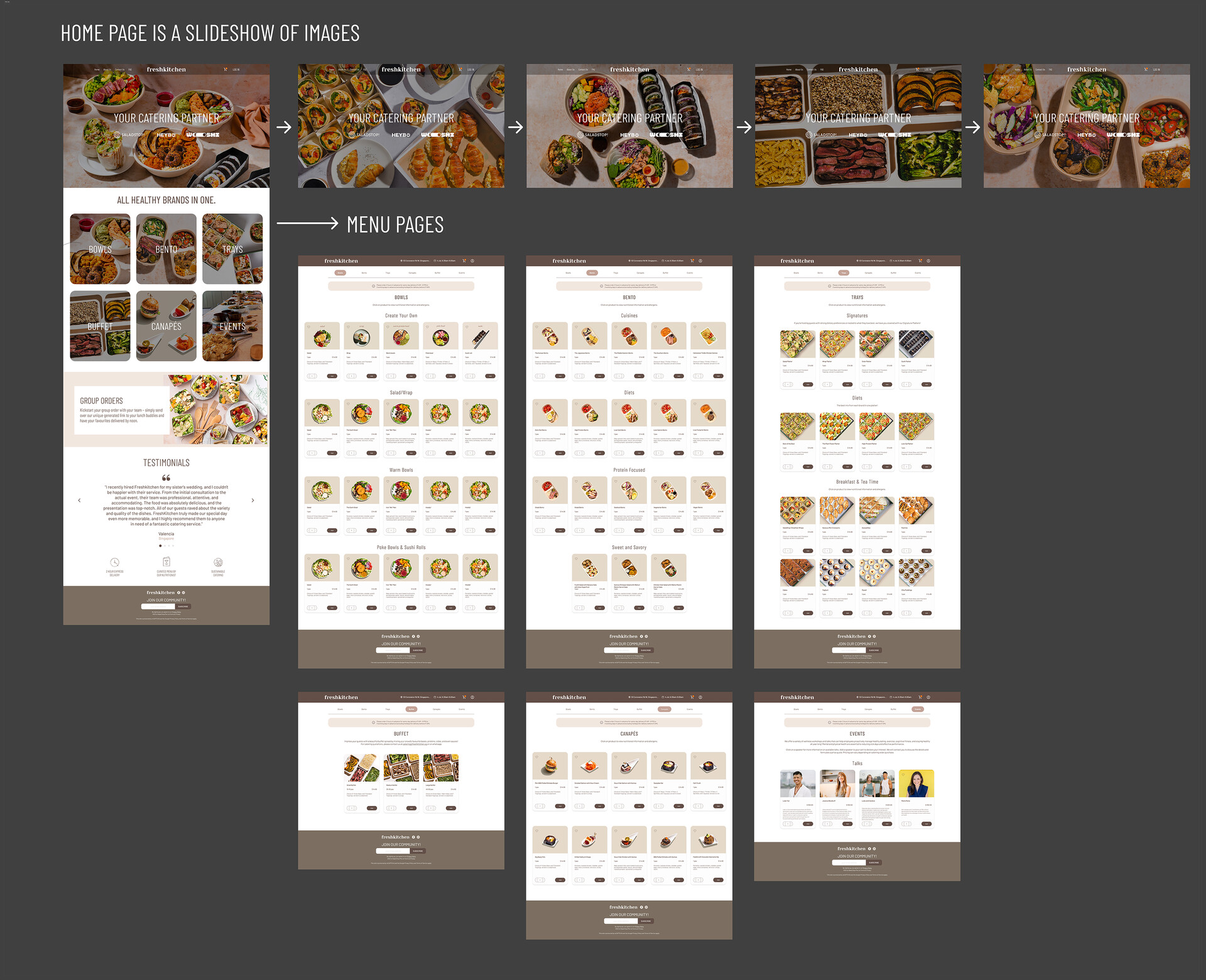 Mark Jason Tejada - Website design for food catering site