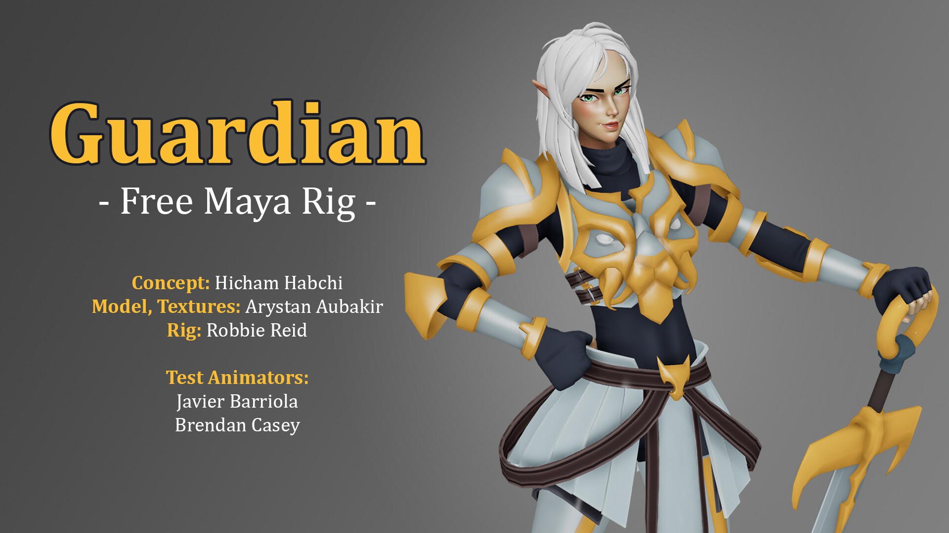 Robbie Reid - Guardian - Free Maya Rig