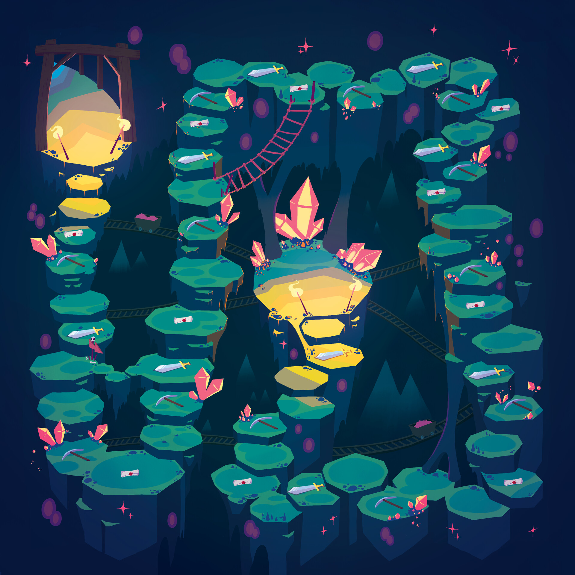 ArtStation - Crystal Adventure Plateau de jeu