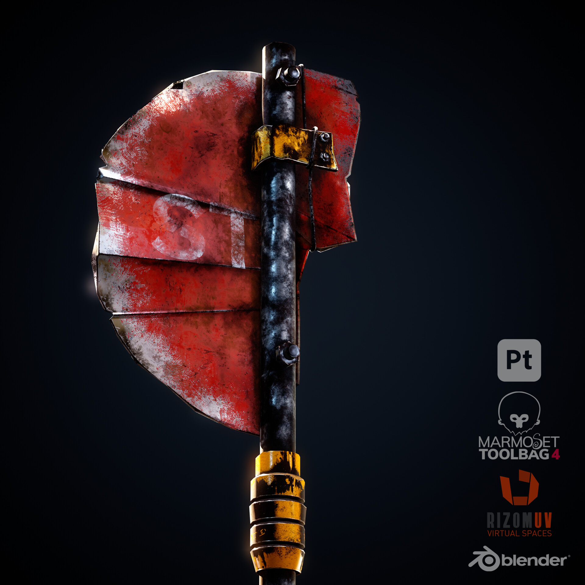 ArtStation - Post Apocalyptic - two-handed Axe