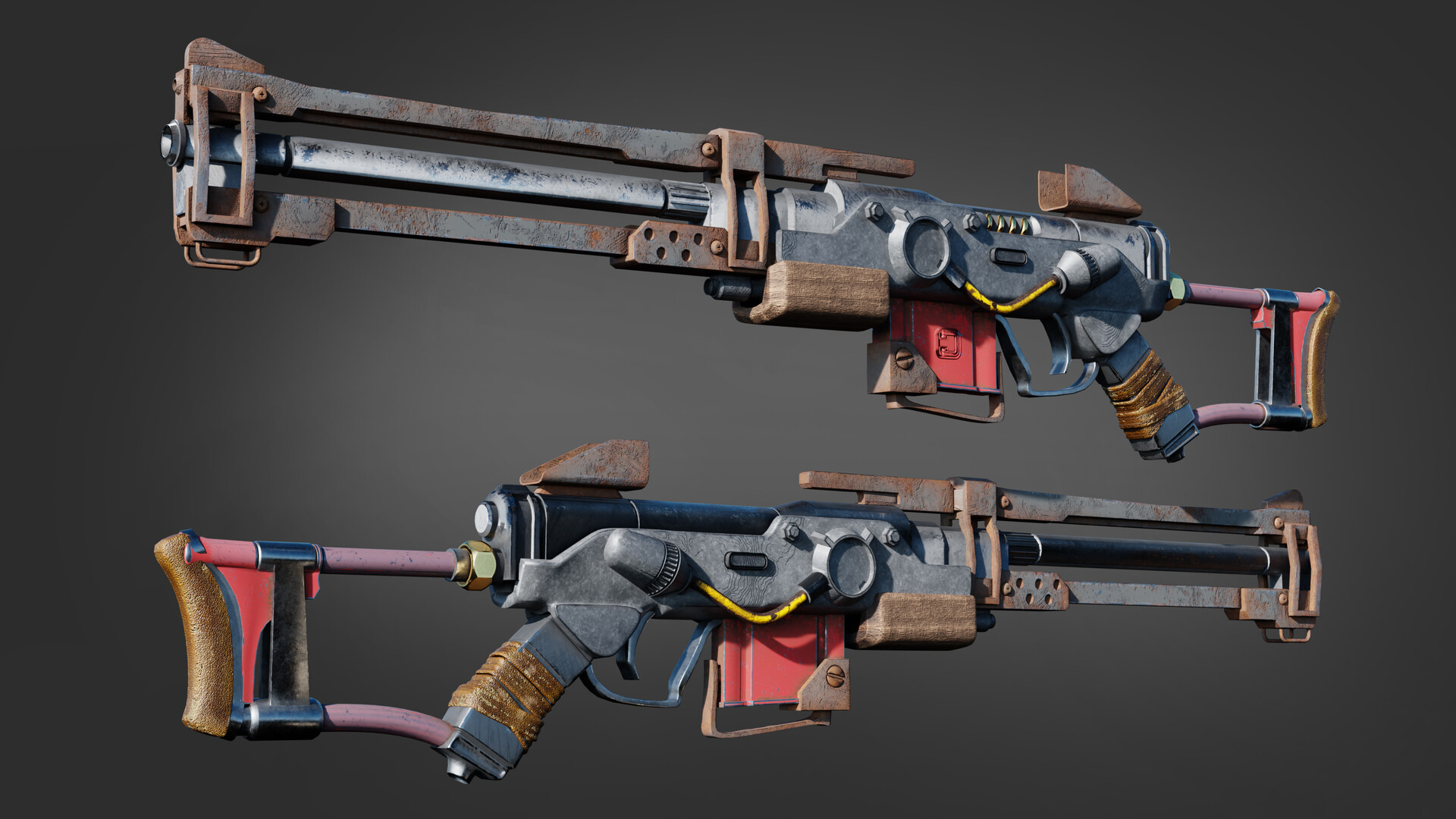ArtStation - Old Rusty Gun Model