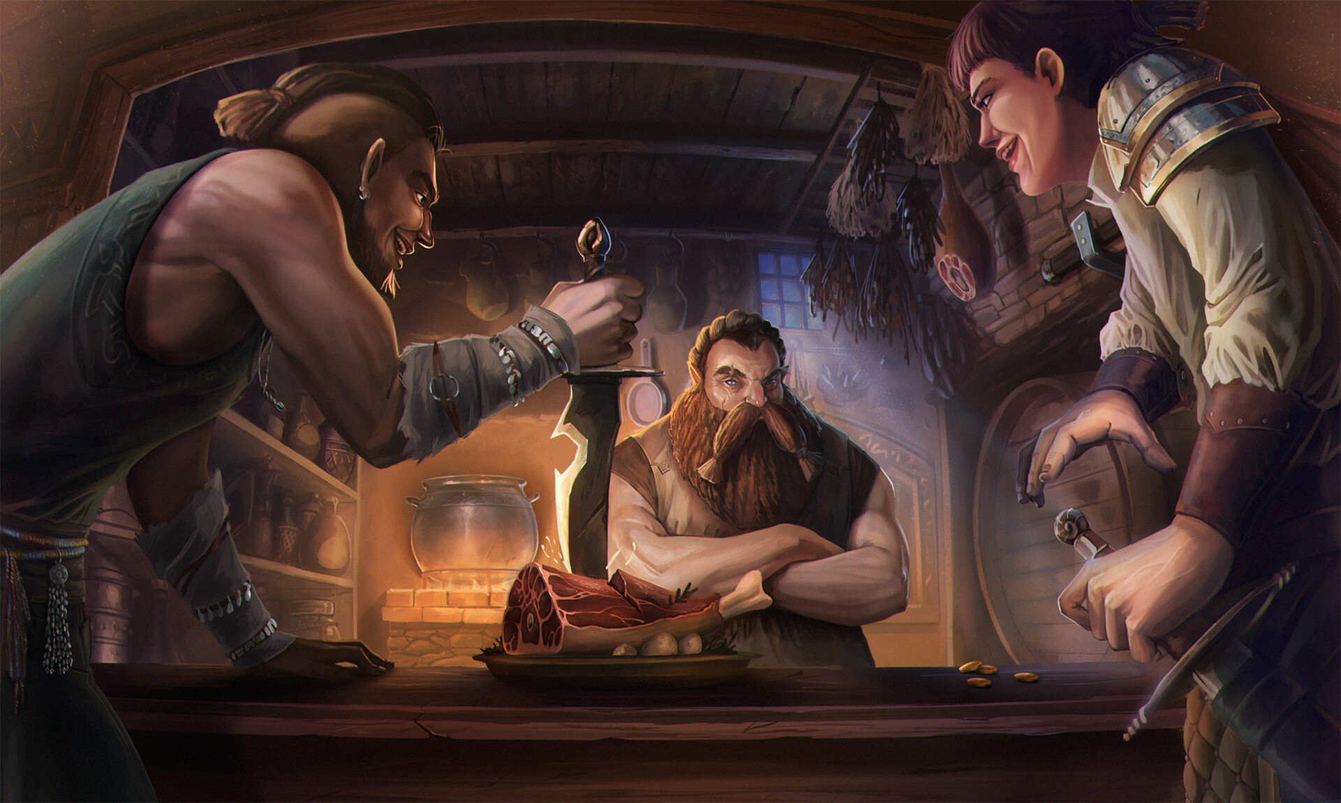 ArtStation - Tavern evening.