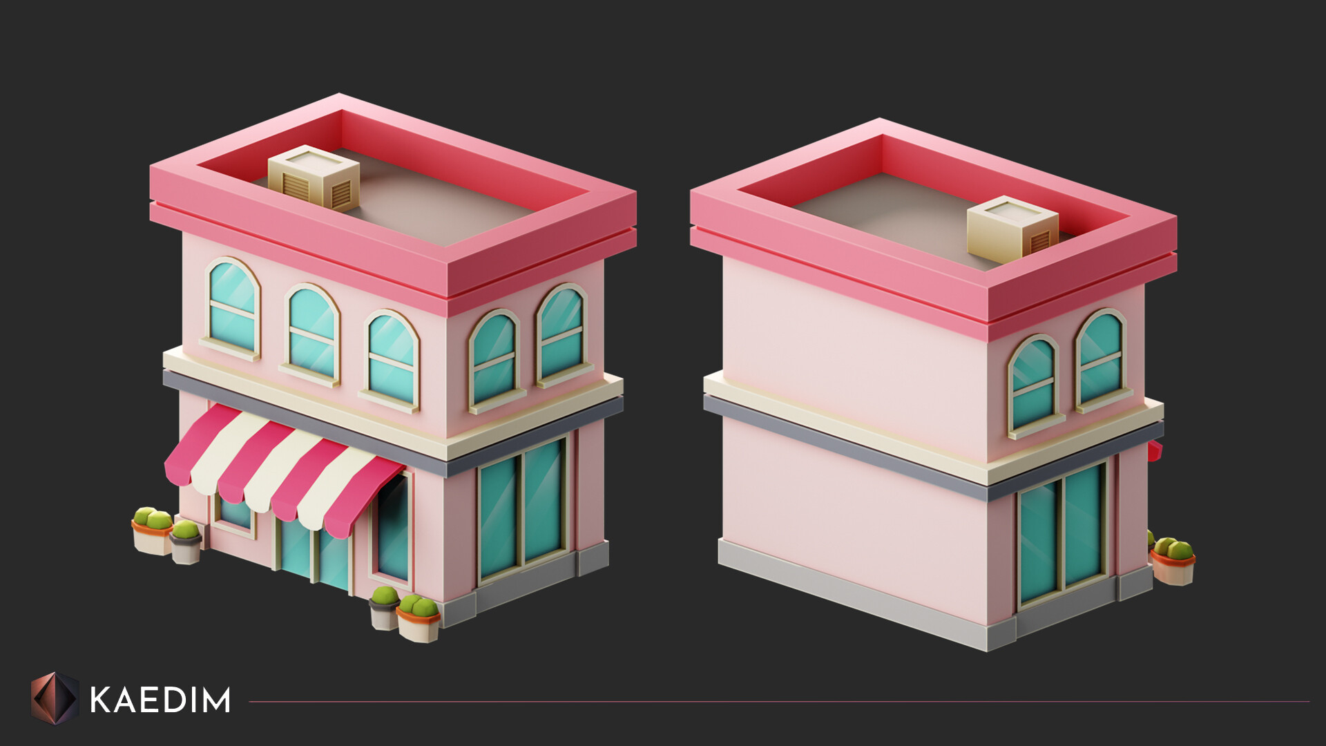 Kaedim - Store Building | 3D Stylised Mobile Game Asset | Kaedim